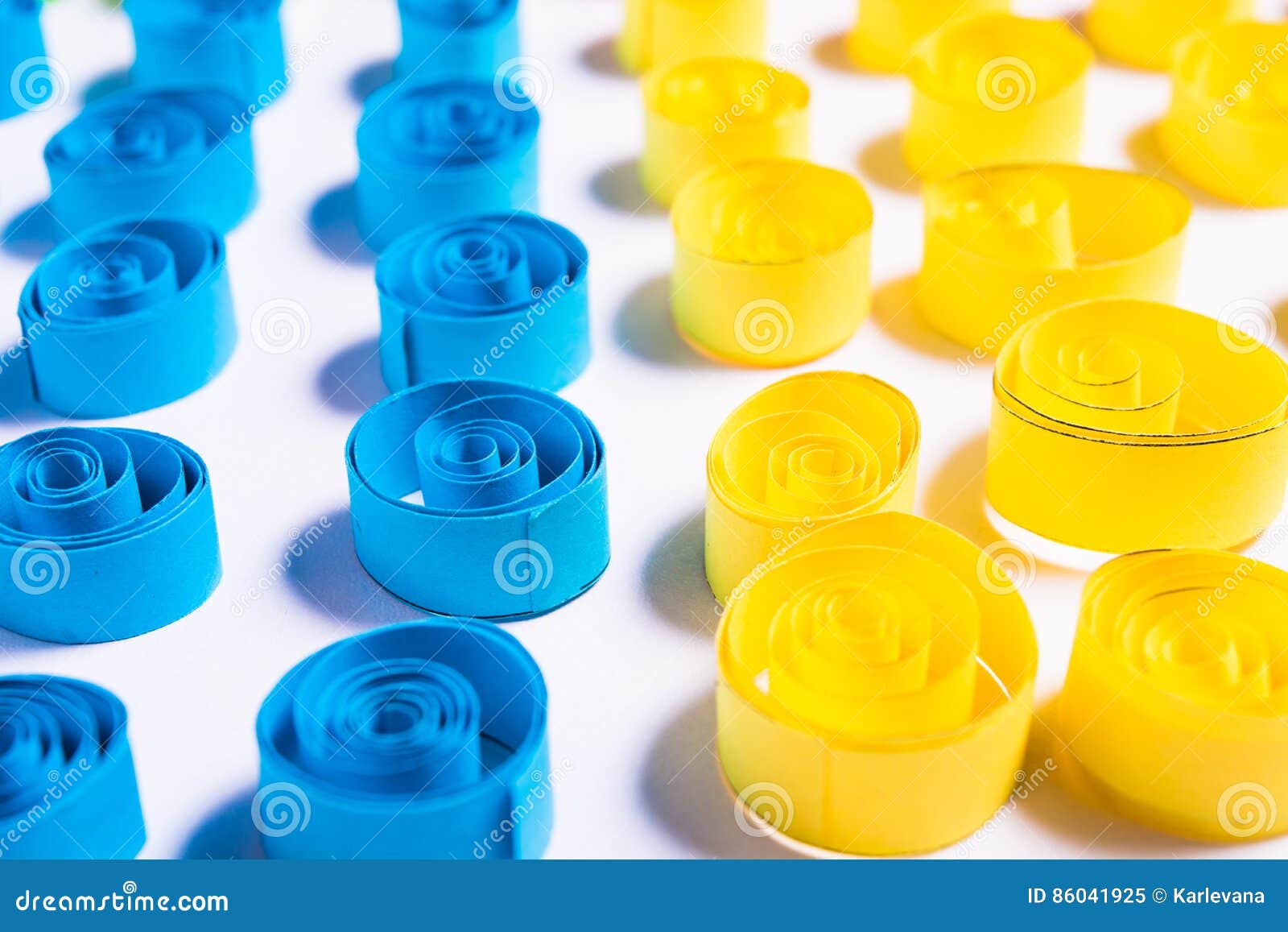 Quilling Art. Color Paper Curls on the White Background Stock Image ...