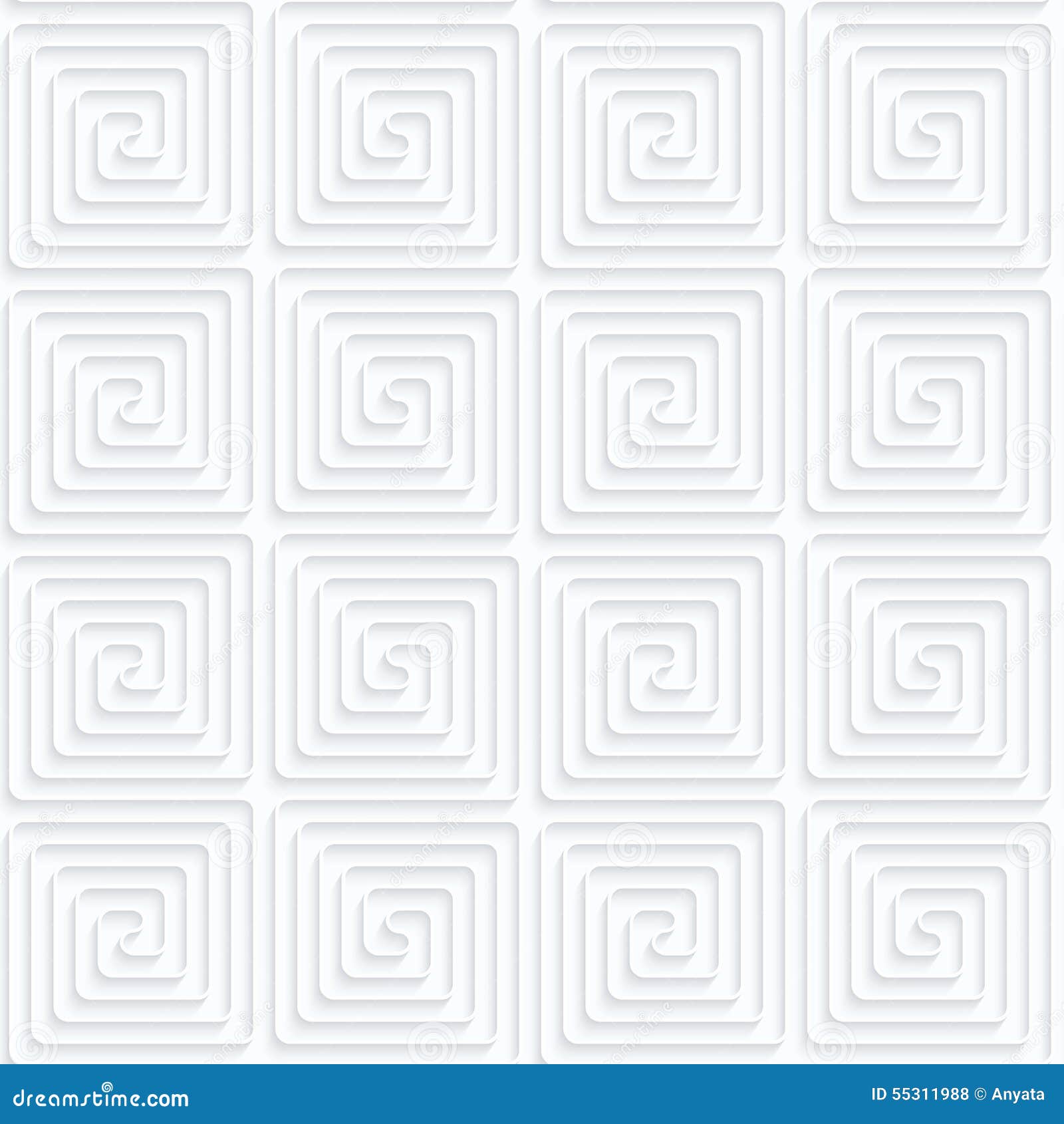 Quilling Paper Connected Square Spirals Stock Vector - Illustration of ...