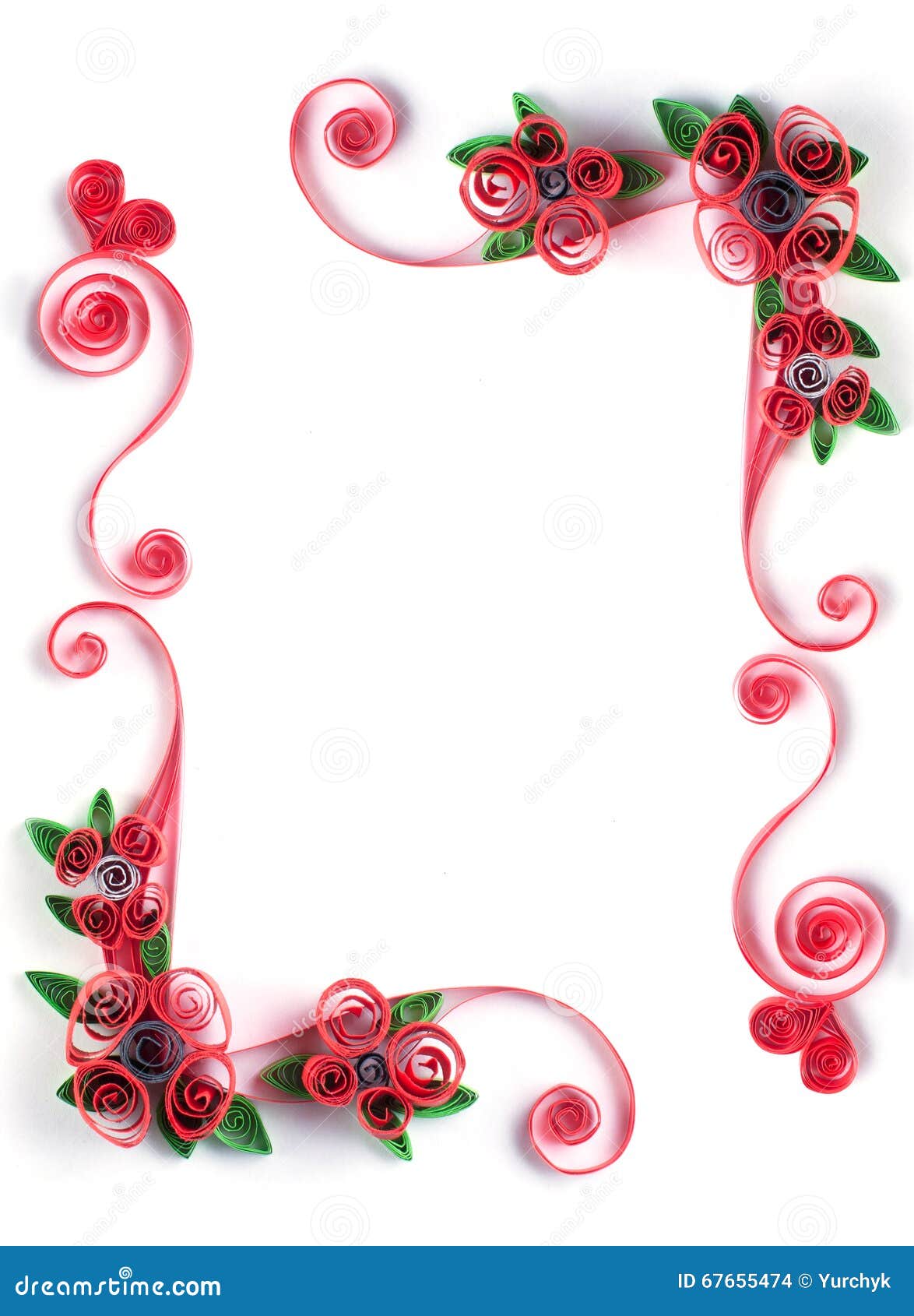 Quilling Ram Med Den Pappers- Blomman Arkivfoto - Bild av foto ...