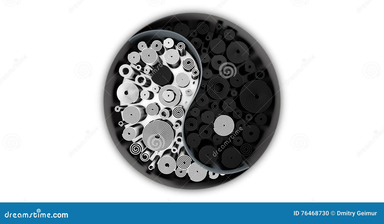 Quilling-style Yin-Yang Symbol Stock Footage - Video of reveal, alpha ...