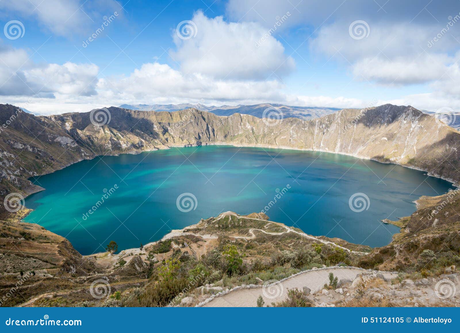 Quilotoa Crater Lake, Ecuador Stock Image - Image of equatorial, andes ...