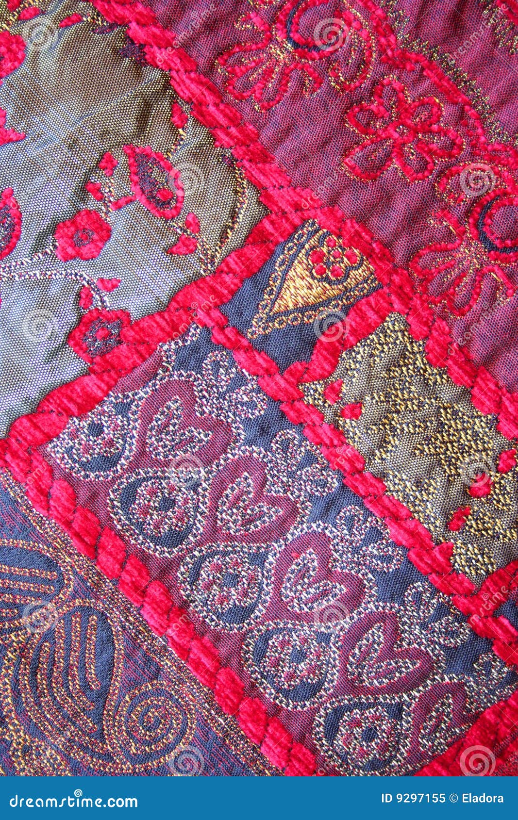 Quilt background stock image. Image of scarlet, manufacture - 9297155