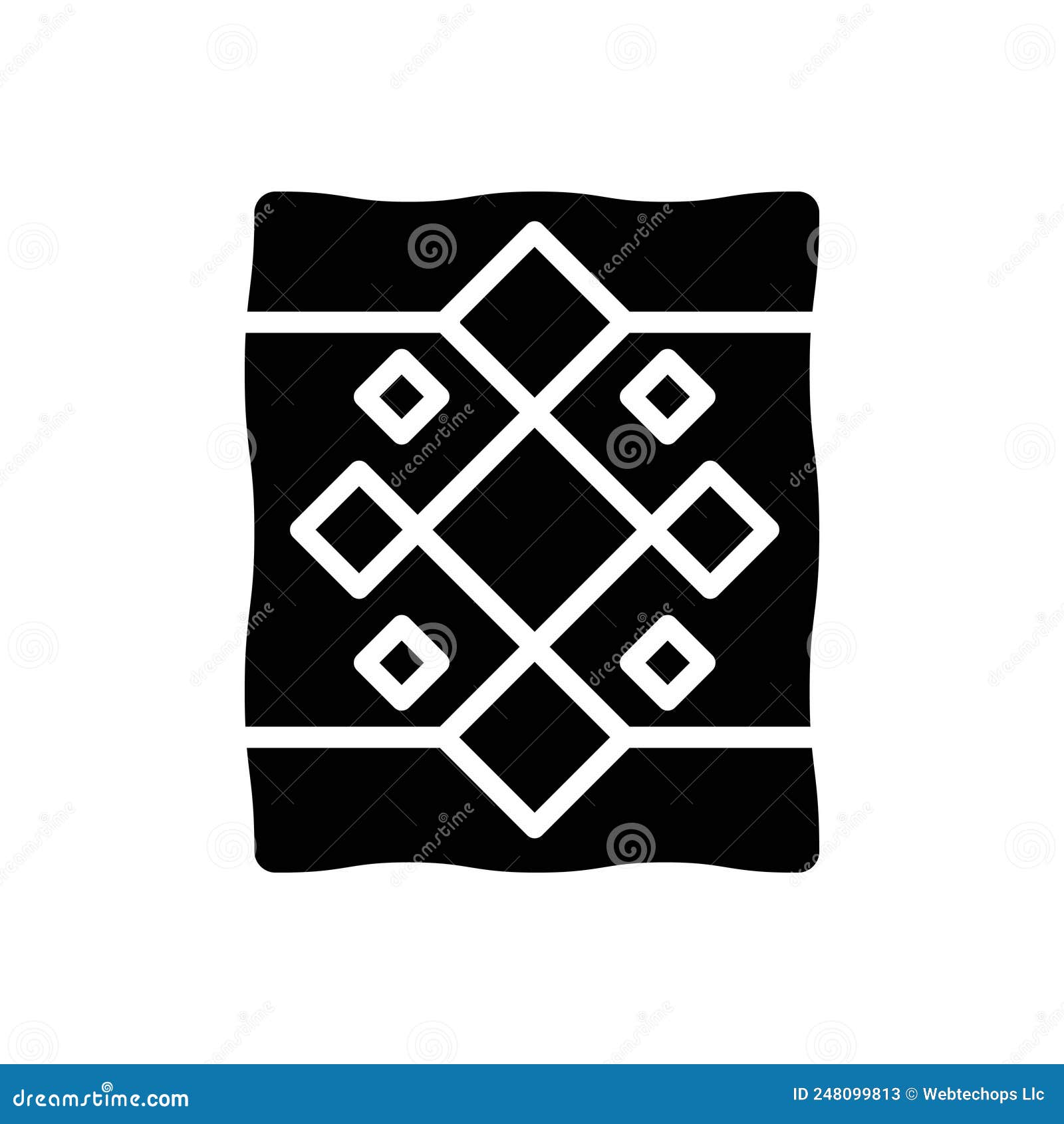 Black Solid Icon for Quilt, Blanket and Cover Stock Vector ...