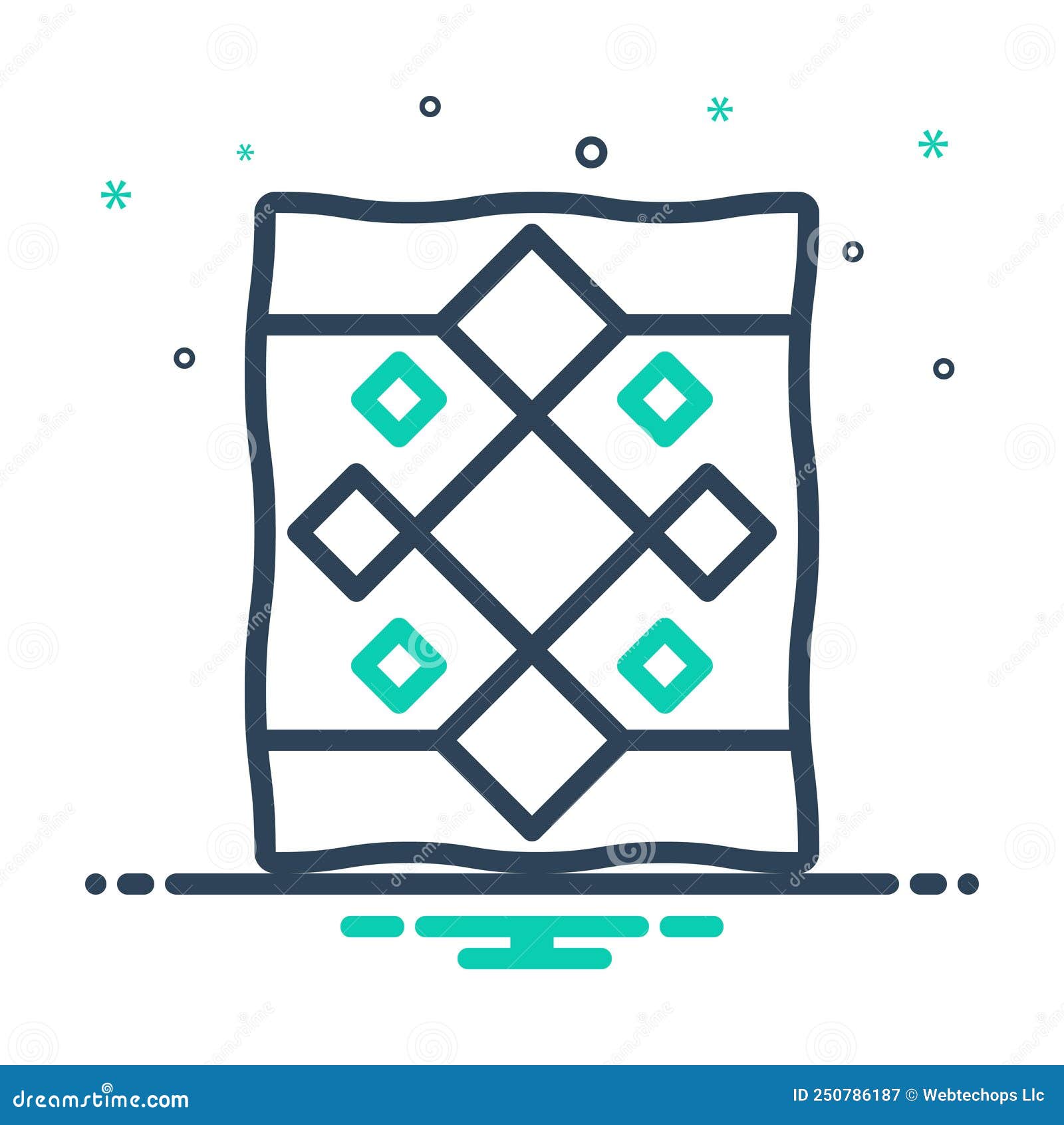 Mix Icon for Quilt, Blanket and Cover Stock Vector - Illustration of ...