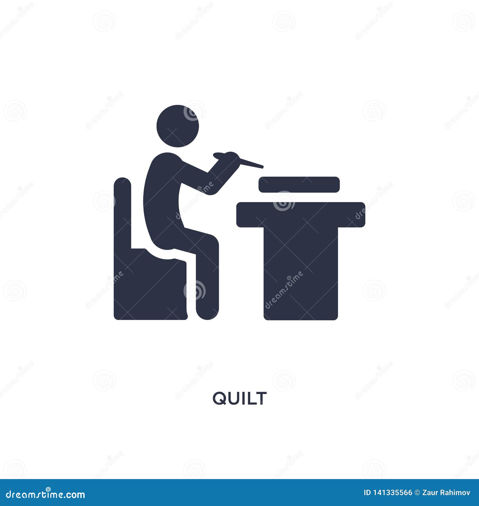 Quilt Icon on White Background. Simple Element Illustration from ...