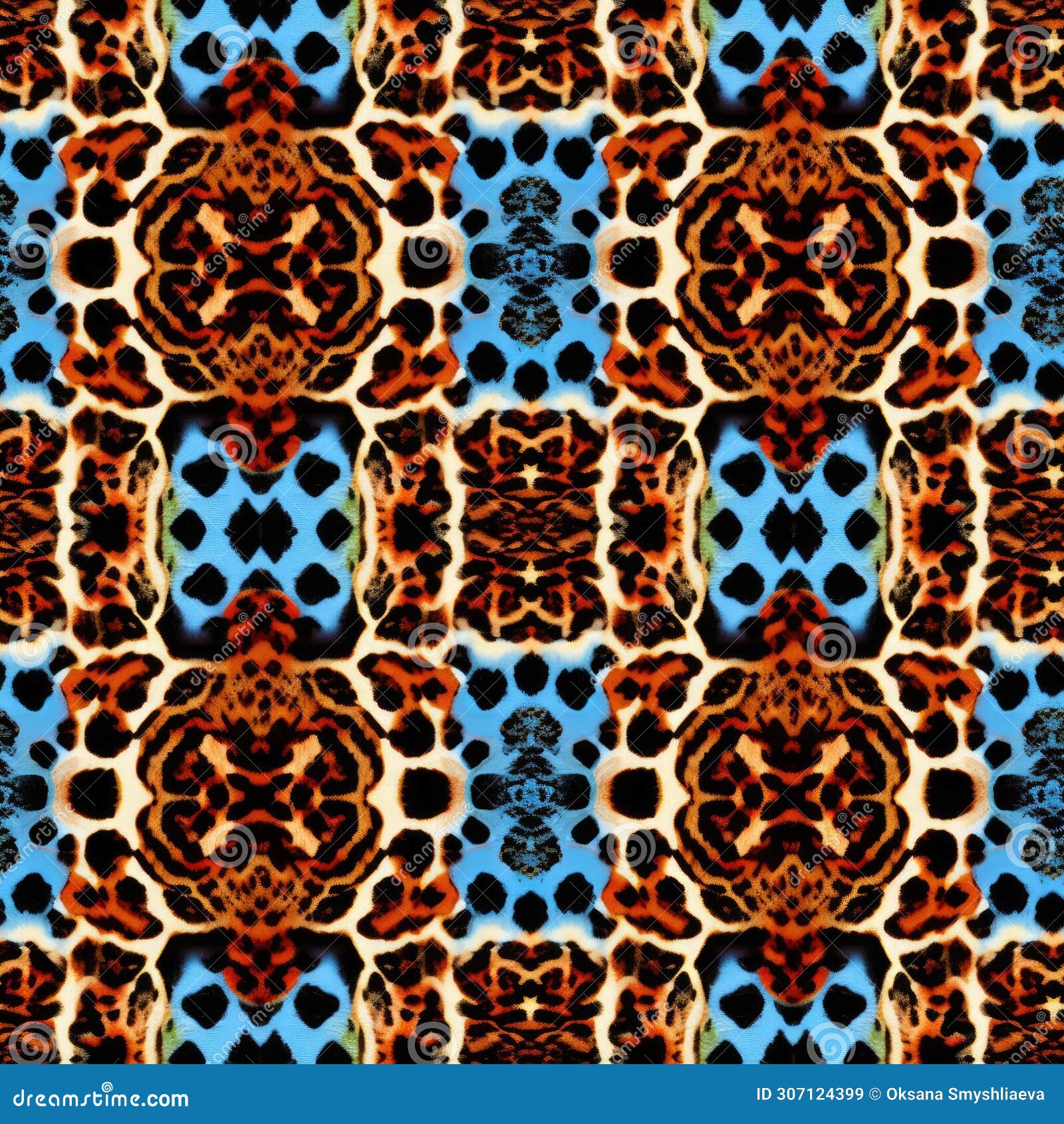 Quilt-Inspired Leopard Spot Pattern. a Quilt-like Pattern with ...