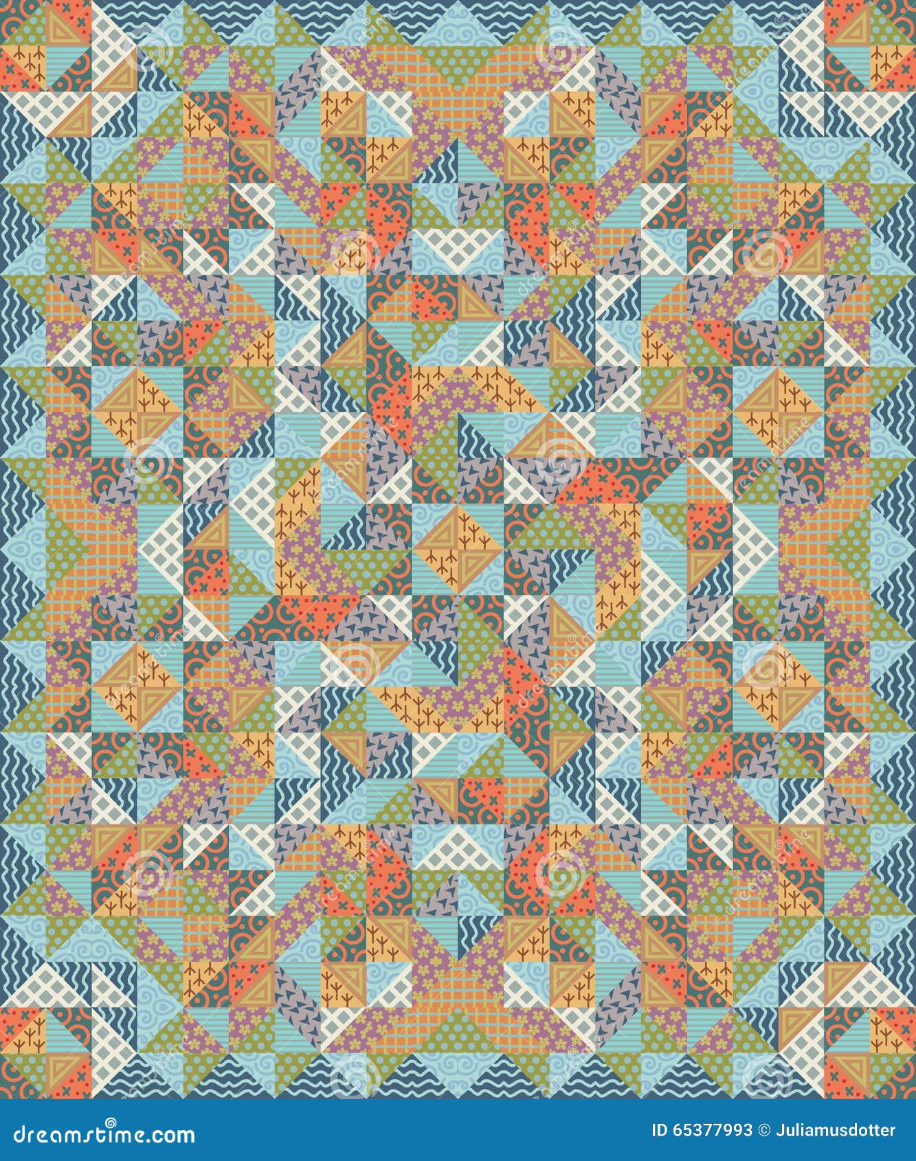 Patchwork Art Texture Seamless Pattern. Colored Background. Royalty ...