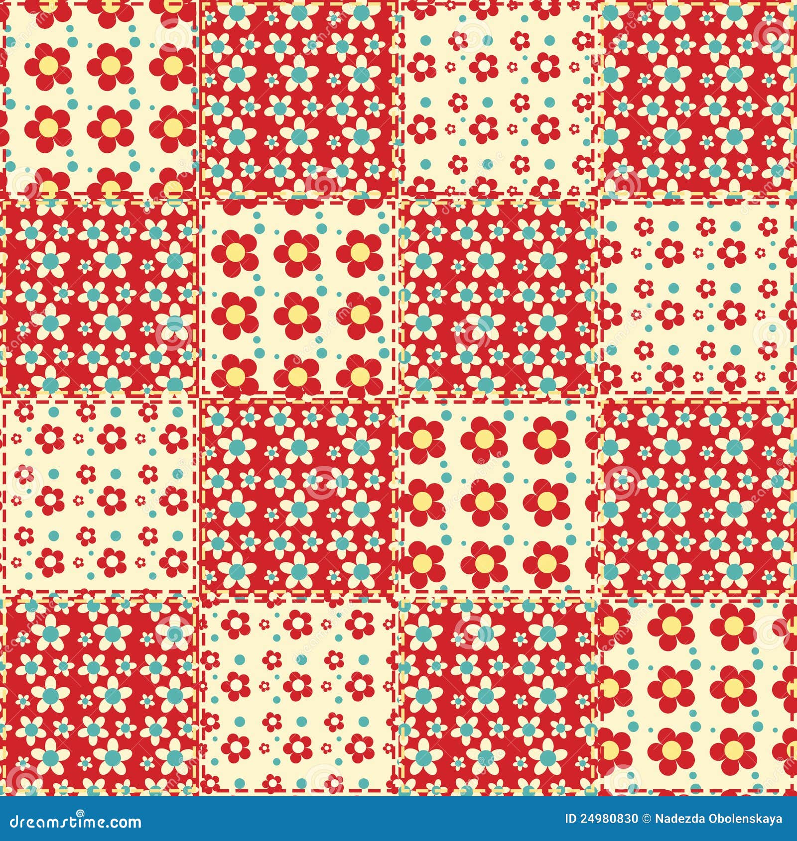 Quilt seamless pattern 1 stock vector. Illustration of blanket - 24980830