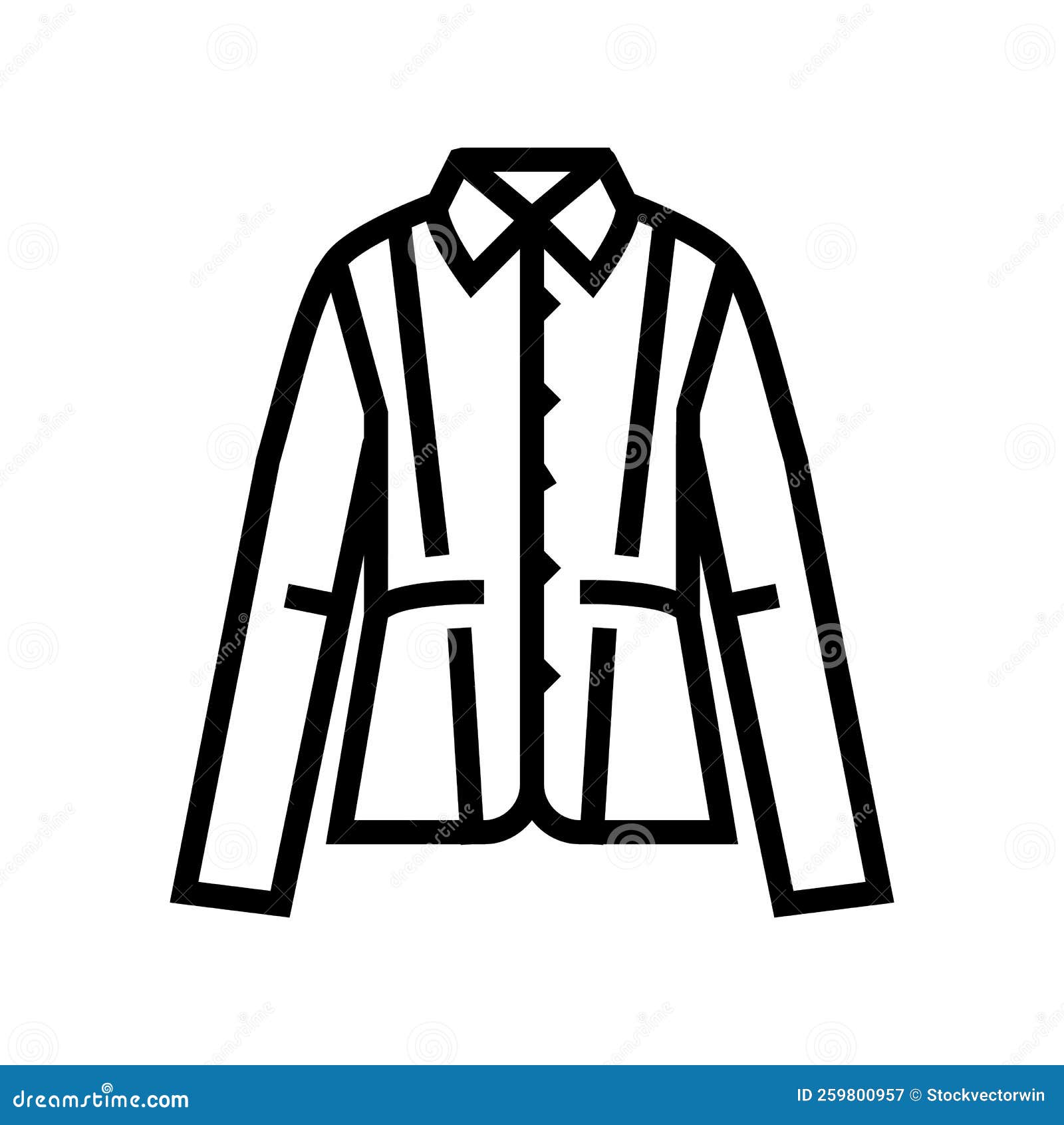 Quilted Jacket Outerwear Female Line Icon Vector Illustration Stock