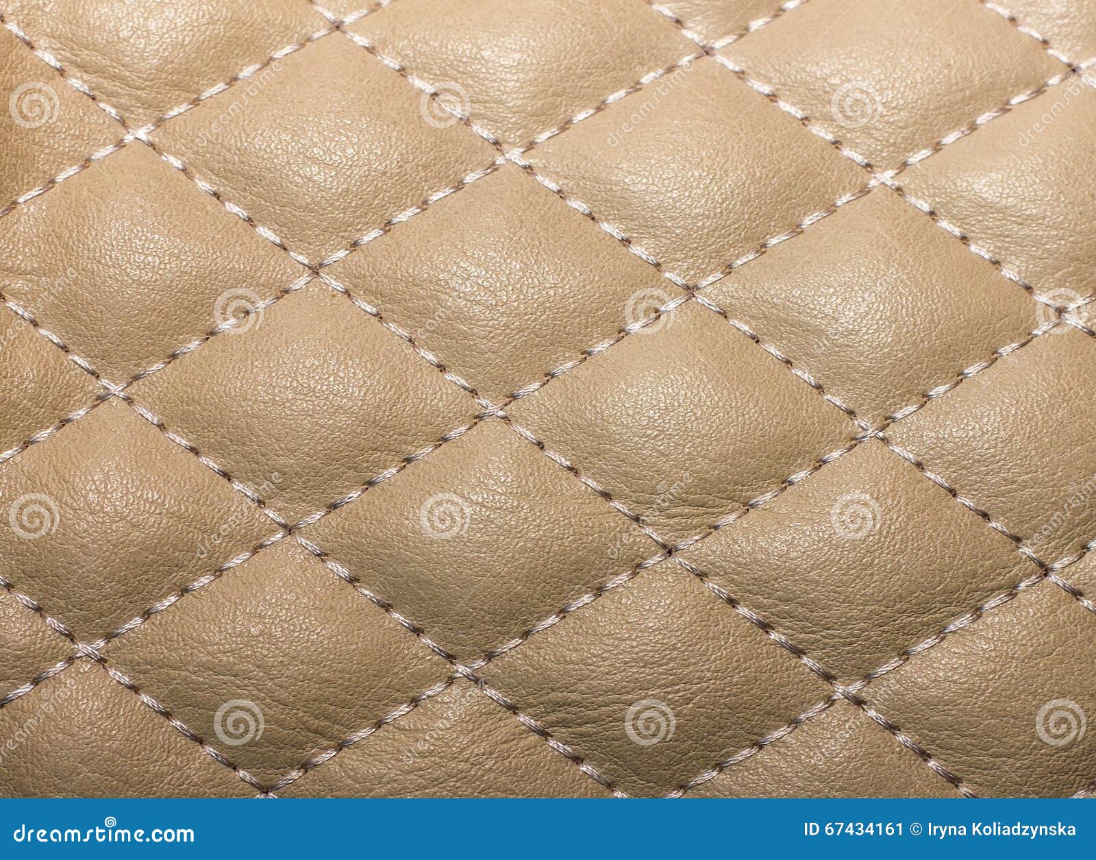 Quilted Texture Artificial Leather, Stitched with Thread for the Stock ...