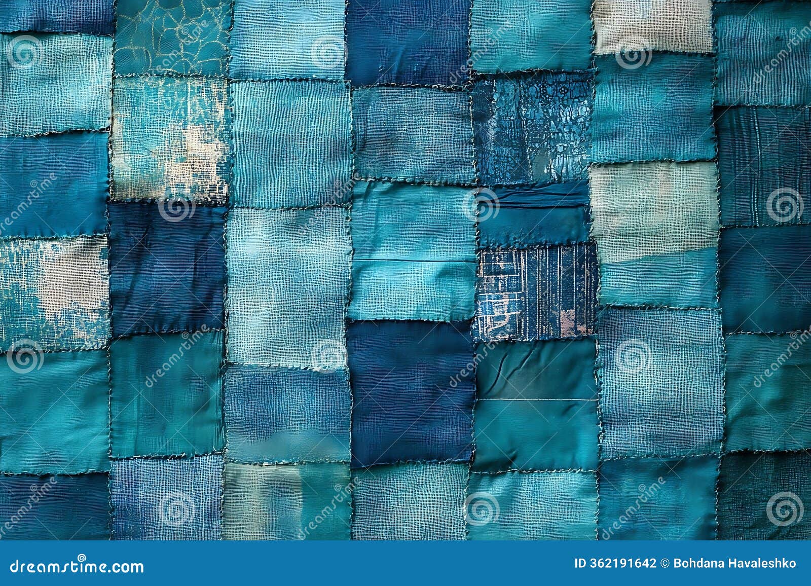 Quilted Velours Fabric Background. Turquoise Texture Blanket or Puffer ...