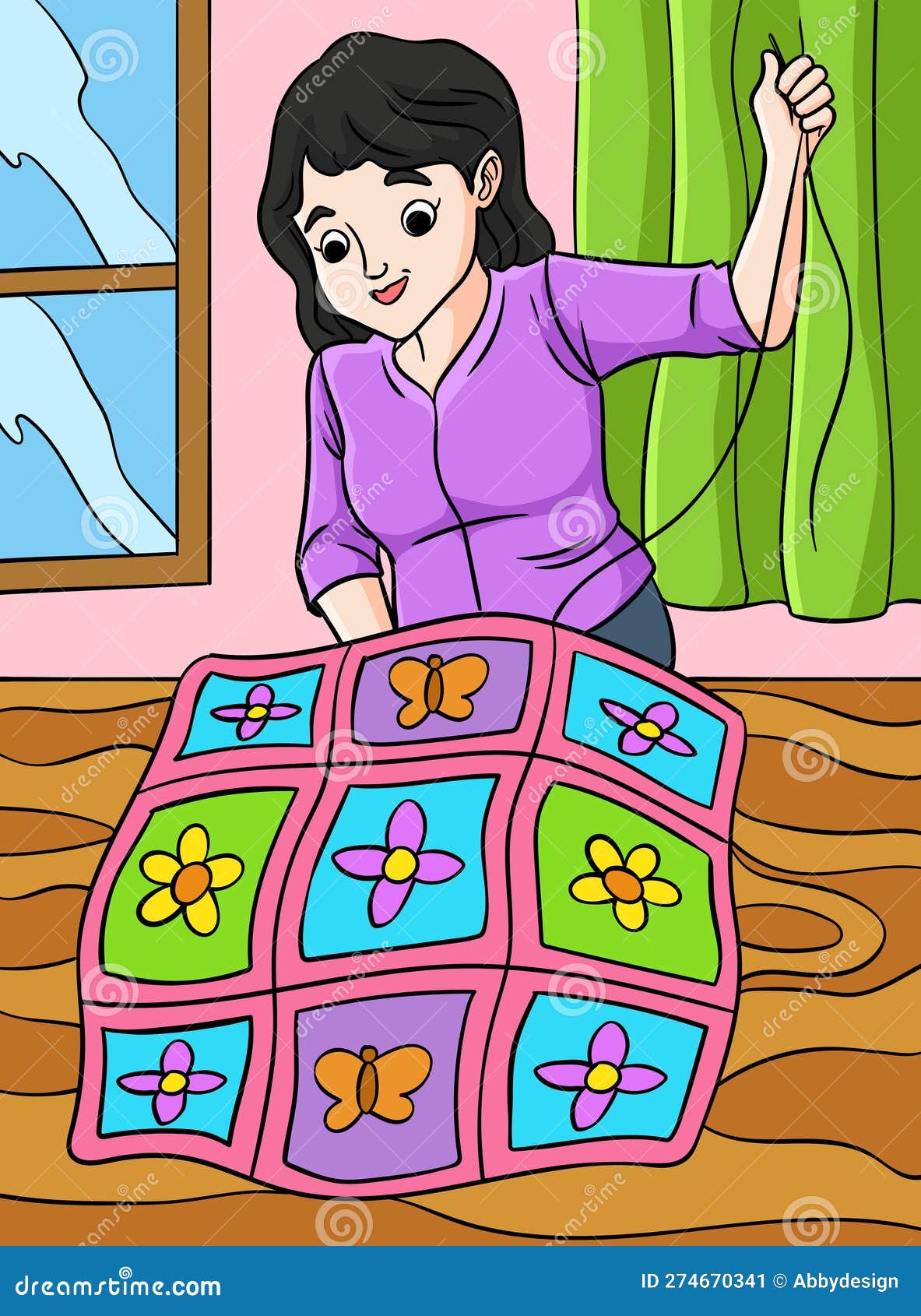 Quilter Cartoon Colored Clipart Illustration | CartoonDealer.com #274666642 Quilter Cartoon Colored Clipart Illustration | CartoonDealer.com #274666642