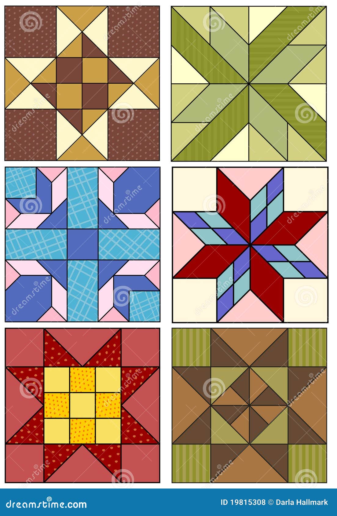 Quilting patterns stock vector. Illustration of design - 19815308