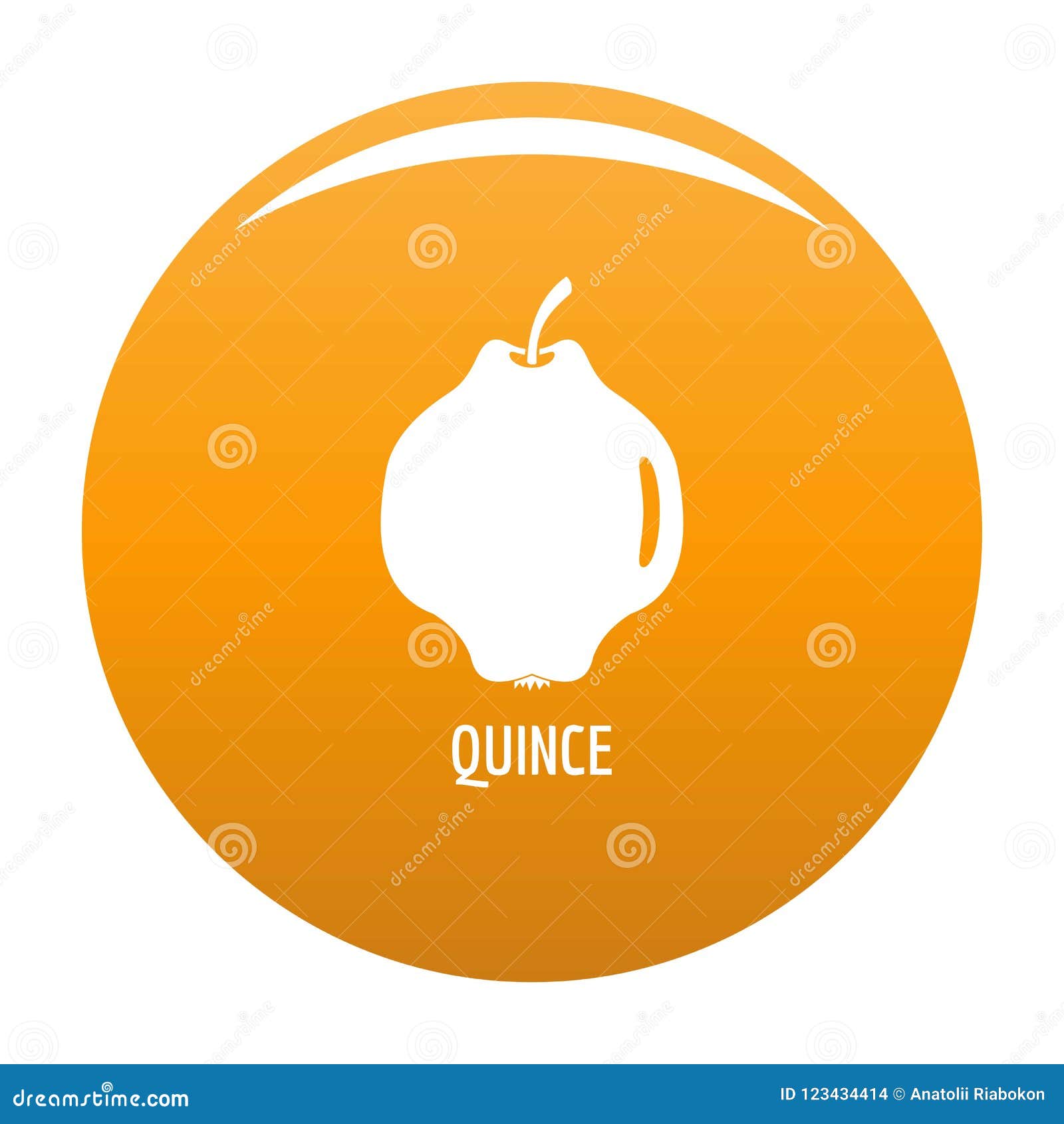 Quince icon vector orange stock vector. Illustration of delicious ...