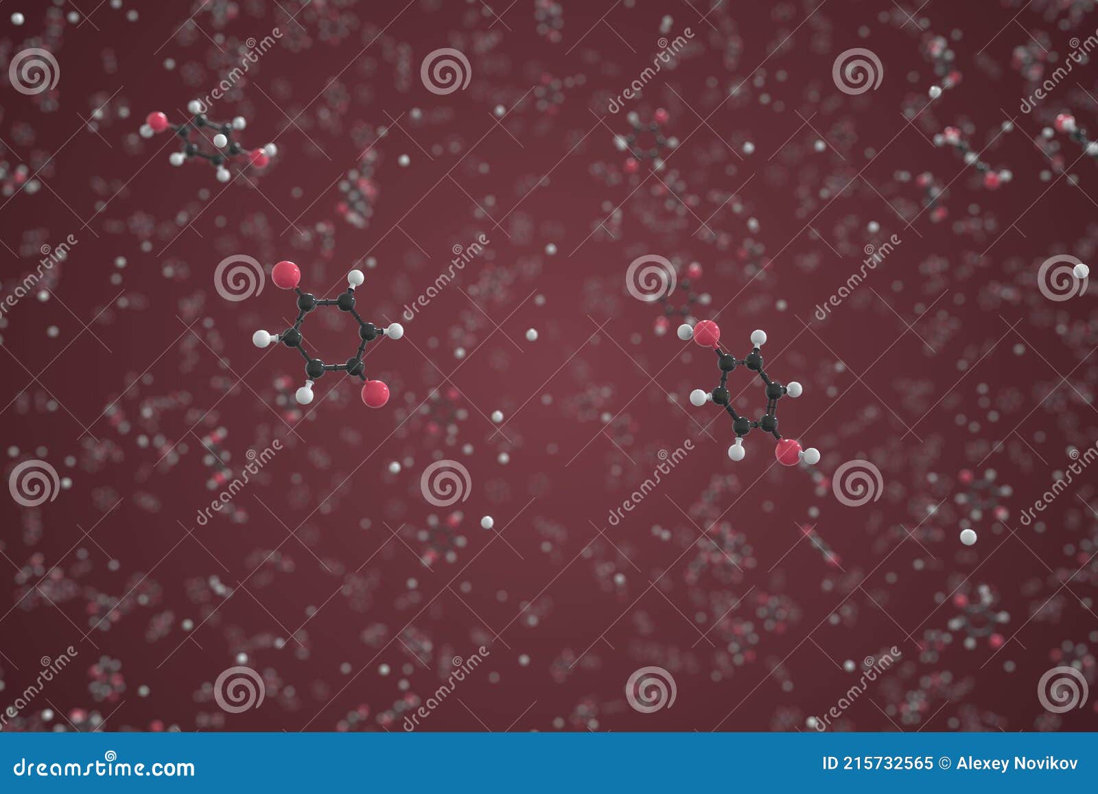 Quinhydrone Molecule Made with Balls, Conceptual Molecular Model ...