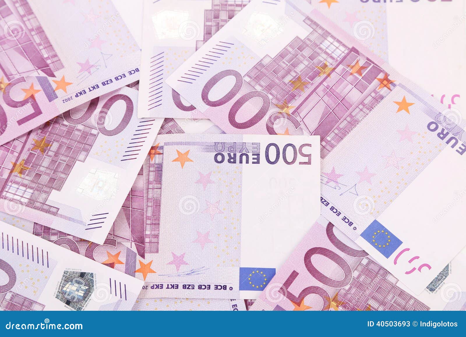 Quinientos notas euro imagen de archivo. Imagen de primer - 40503693