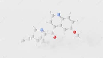 Quinine Molecule 3d, Molecular Structure, Ball and Stick Model ...