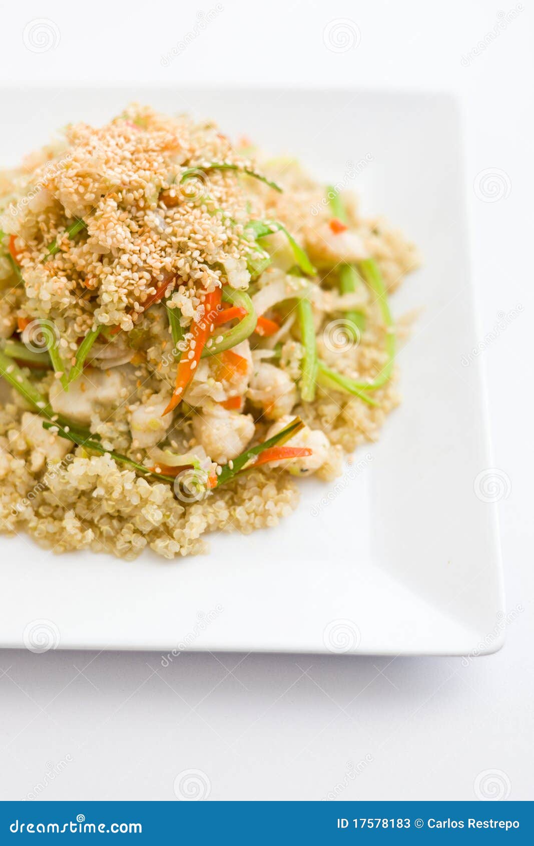 Quinoa with Fish and Vegetables Stock Image - Image of delicious ...