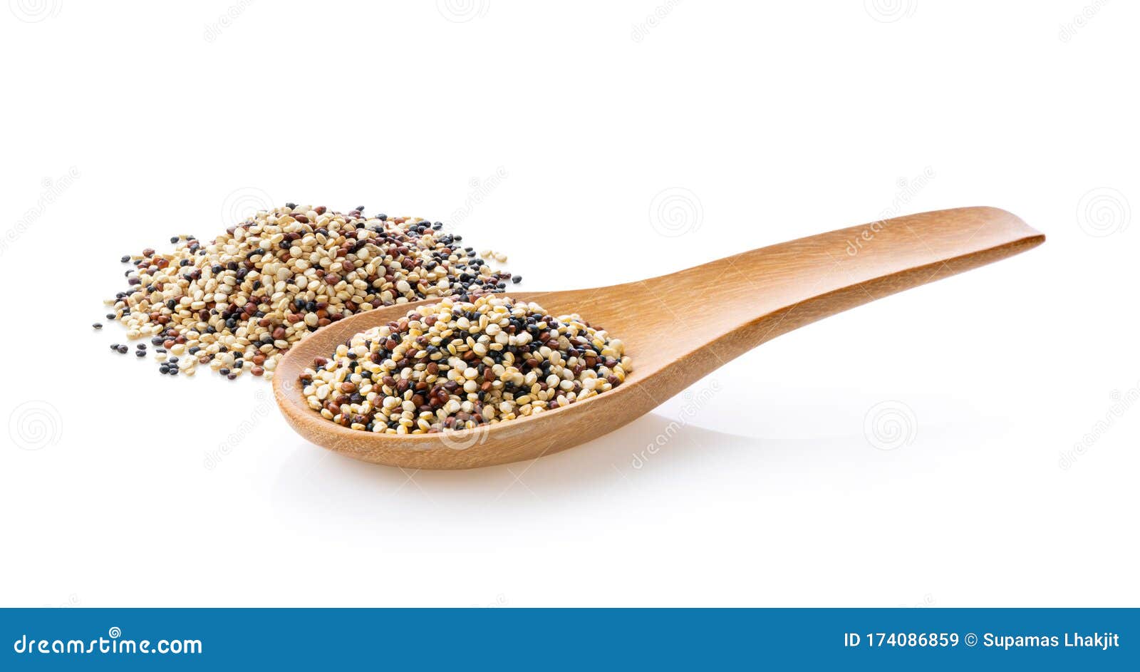 Quinoa Isolated on White Background Stock Image - Image of ingredient ...