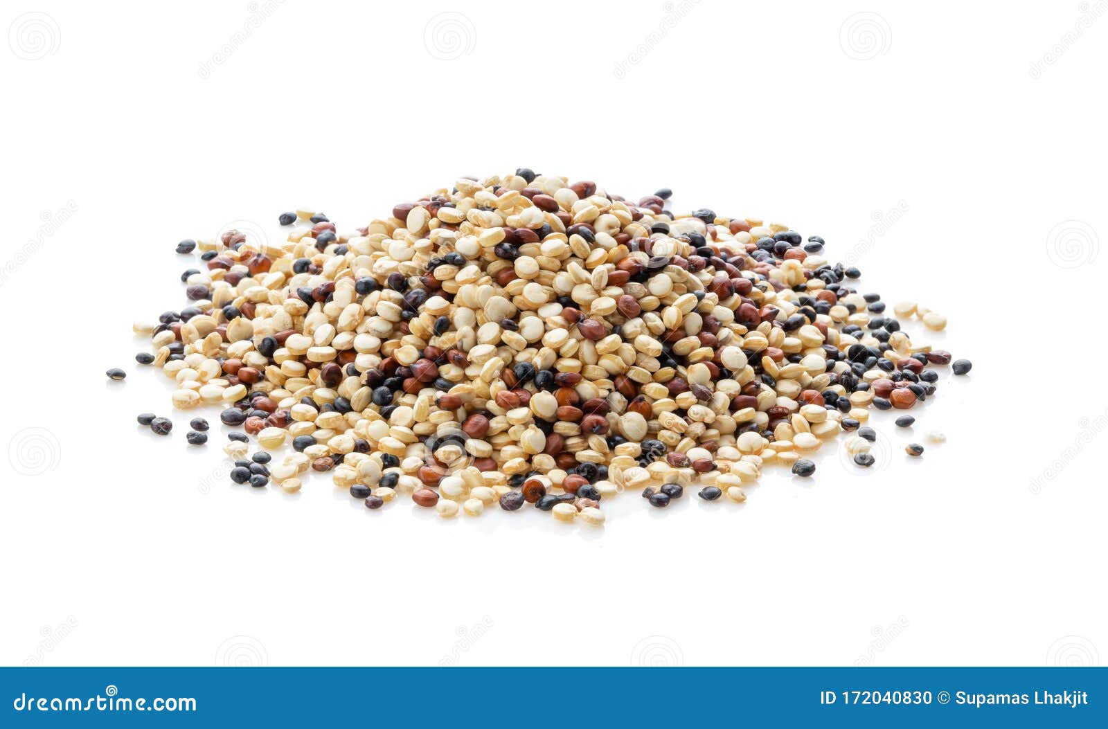 Quinoa Isolated on White Background Stock Photo - Image of dieting ...