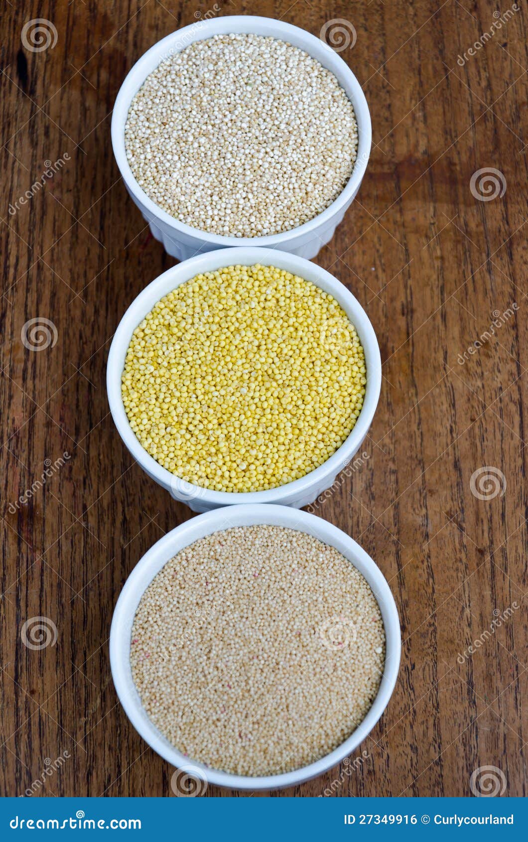 Quinoa, Millet and Amaranth (from Top To Bottom) Stock Photo - Image of ...