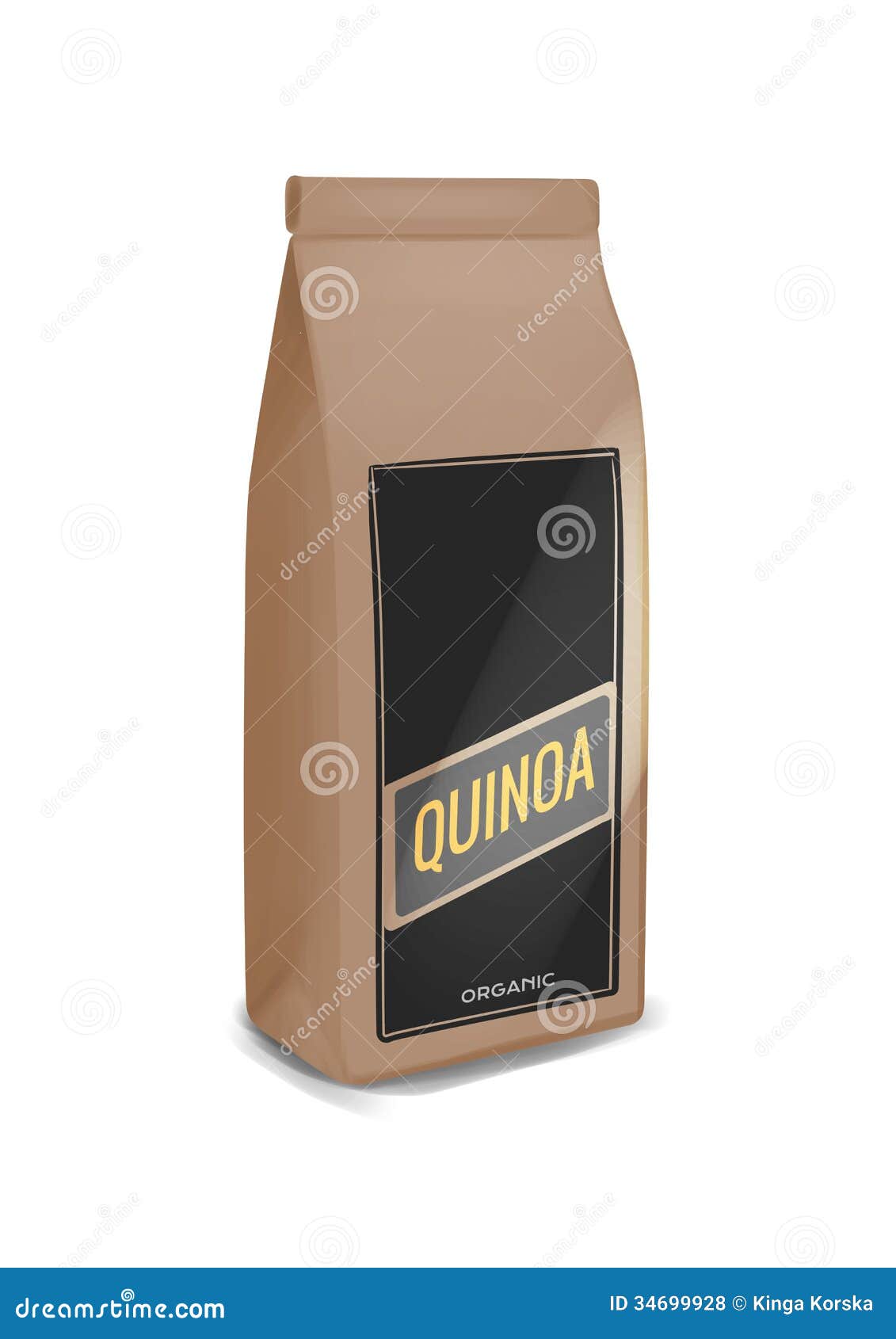 Quinoa Package And Bowl Of Porridge Color Line Icon. Healthy, Organic ...