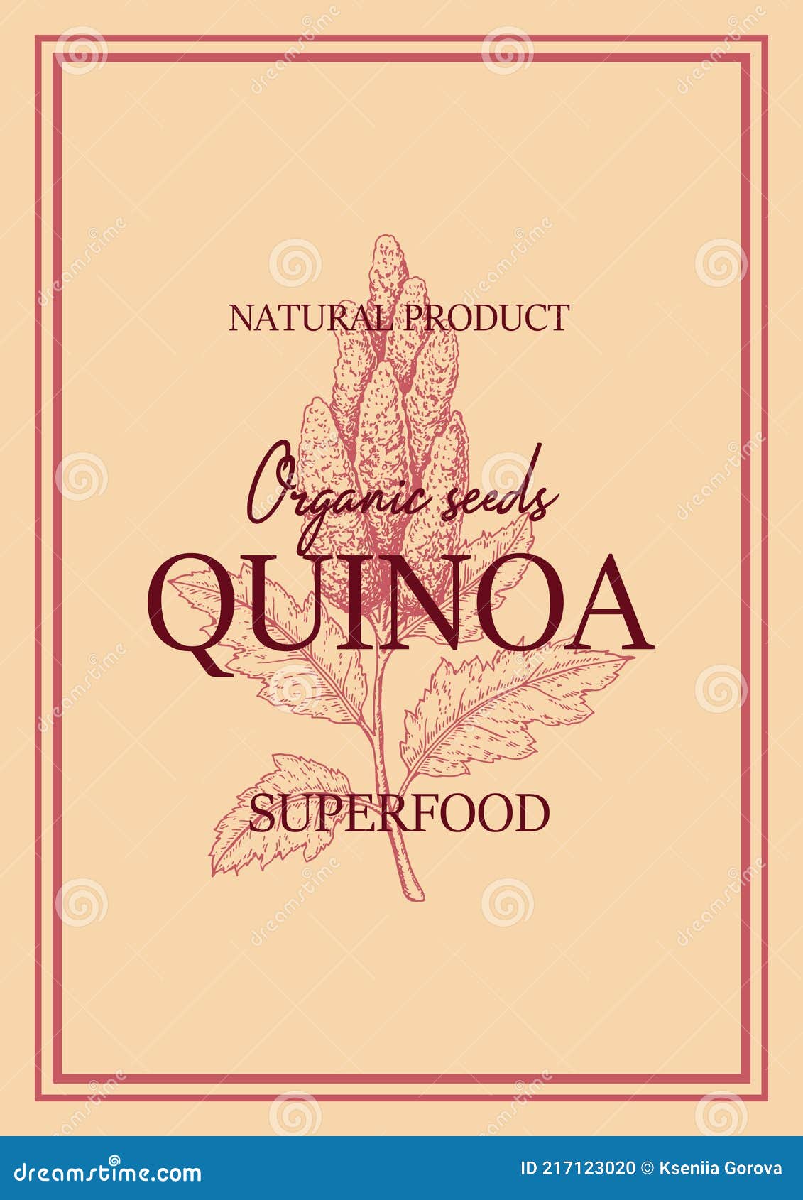Quinoa Hand Written Lettering Logo Vector Illustration | CartoonDealer ...