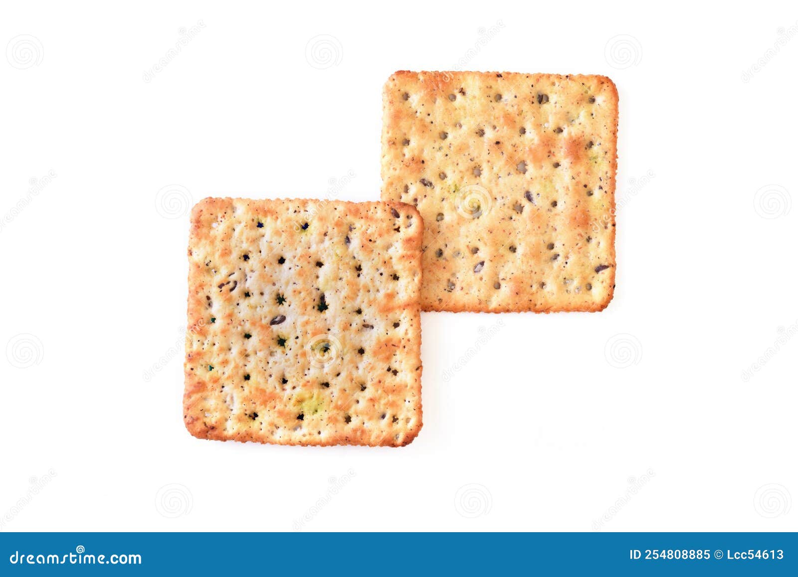 Soda Cracker Stack Closeup, Large Detailed Isolated Square Crisp Whole ...