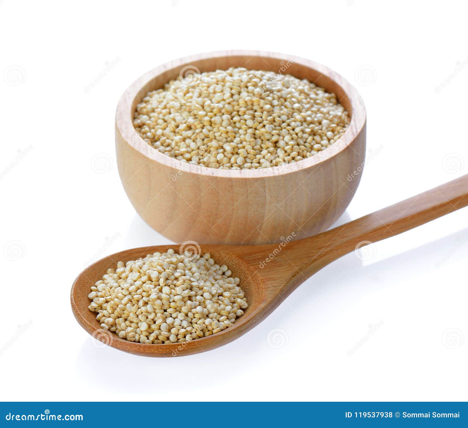 Organic Quinoa on White Background Stock Photo - Image of grain ...