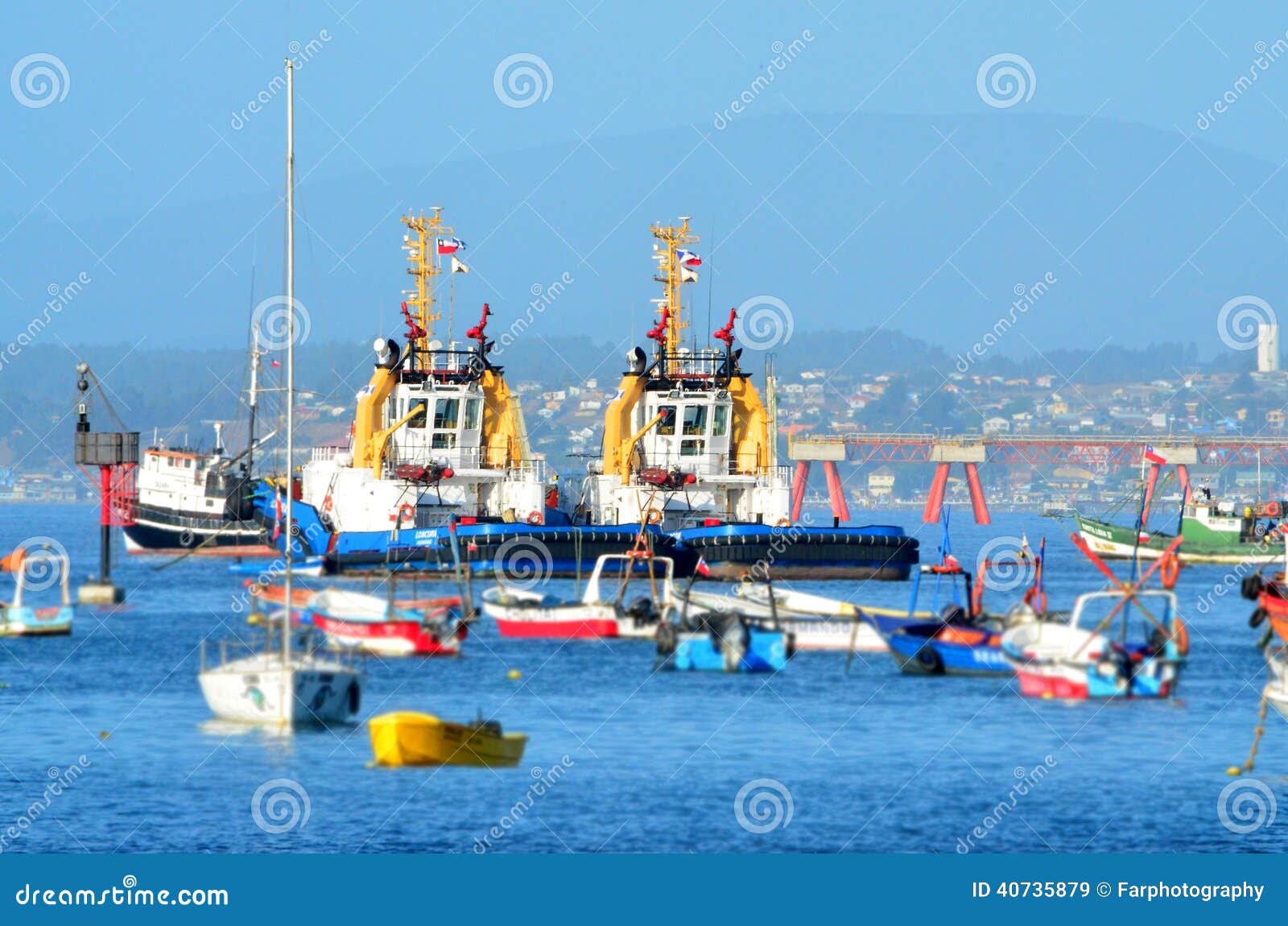 Quintero Chile - Port stock image. Image of latin, commerce - 40735879