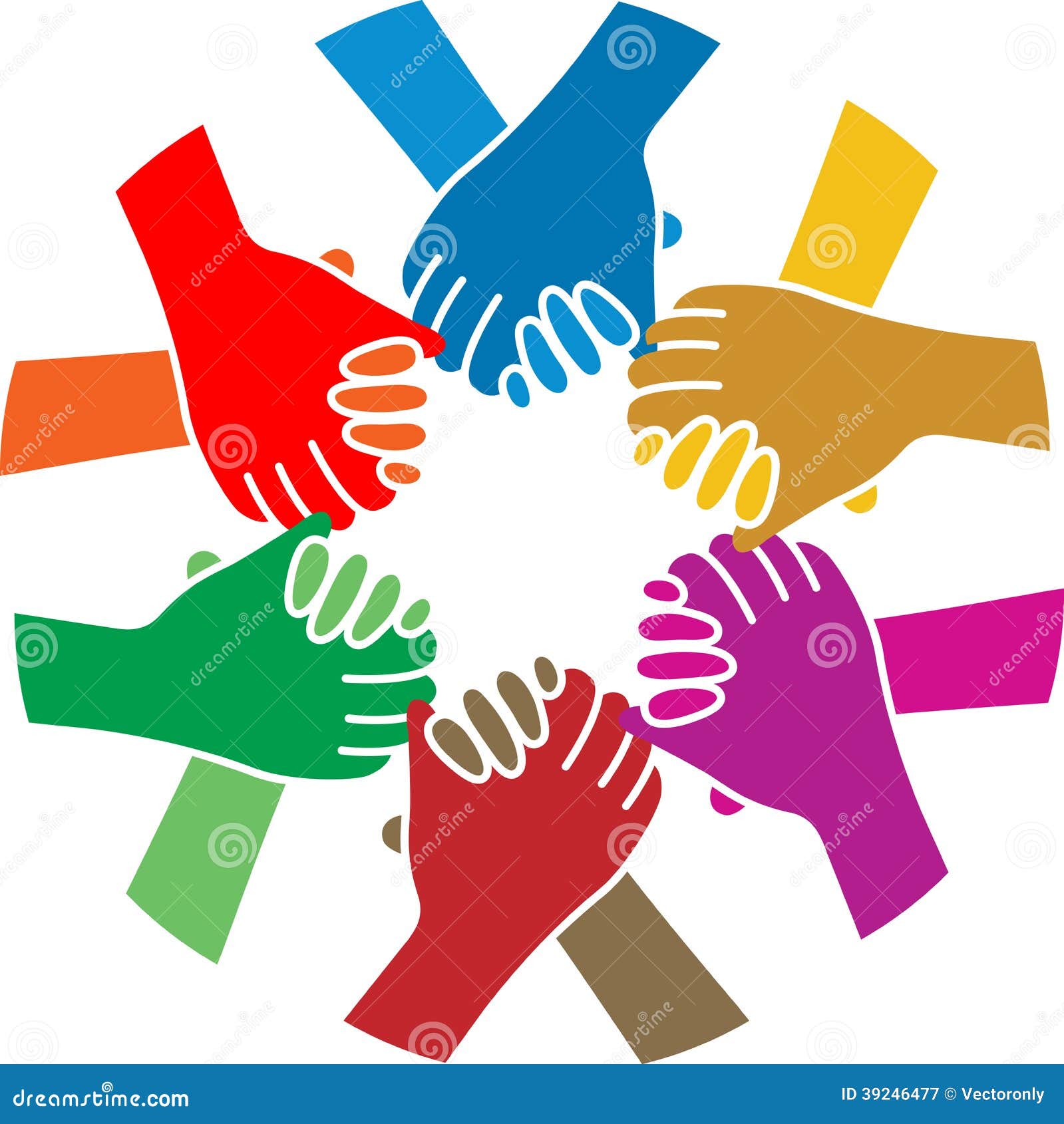 Équipe De Poignée De Main Illustration de Vecteur - Image: 39246477