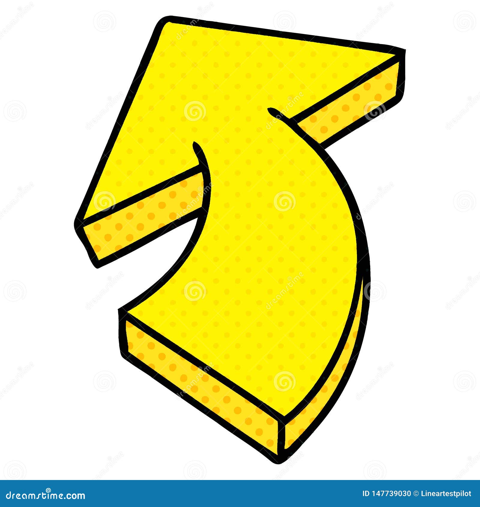 Quirky Comic Book Style Cartoon Arrow Stock Vector - Illustration of ...