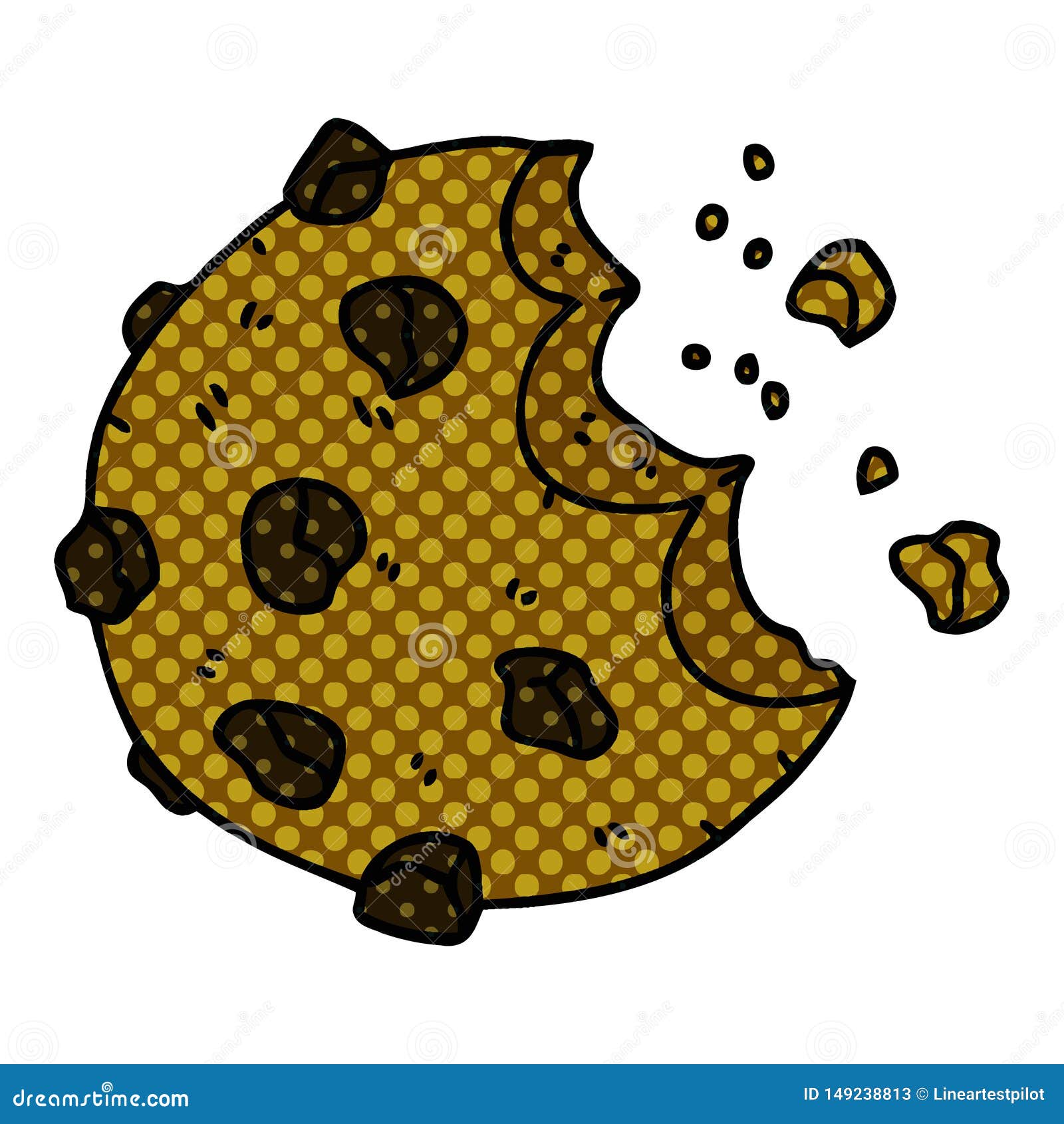 Quirky Comic Book Style Cartoon Cookie Stock Vector - Illustration of ...