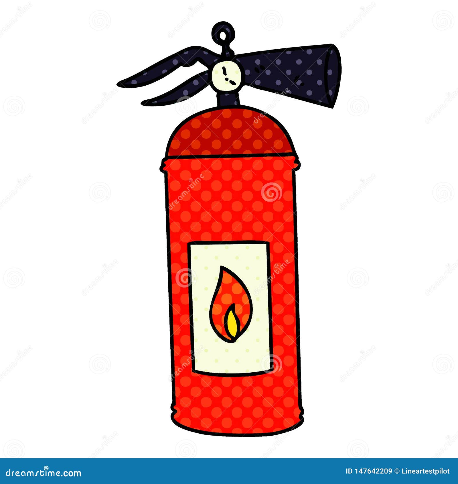 Quirky Comic Book Style Cartoon Fire Extinguisher Stock Vector ...