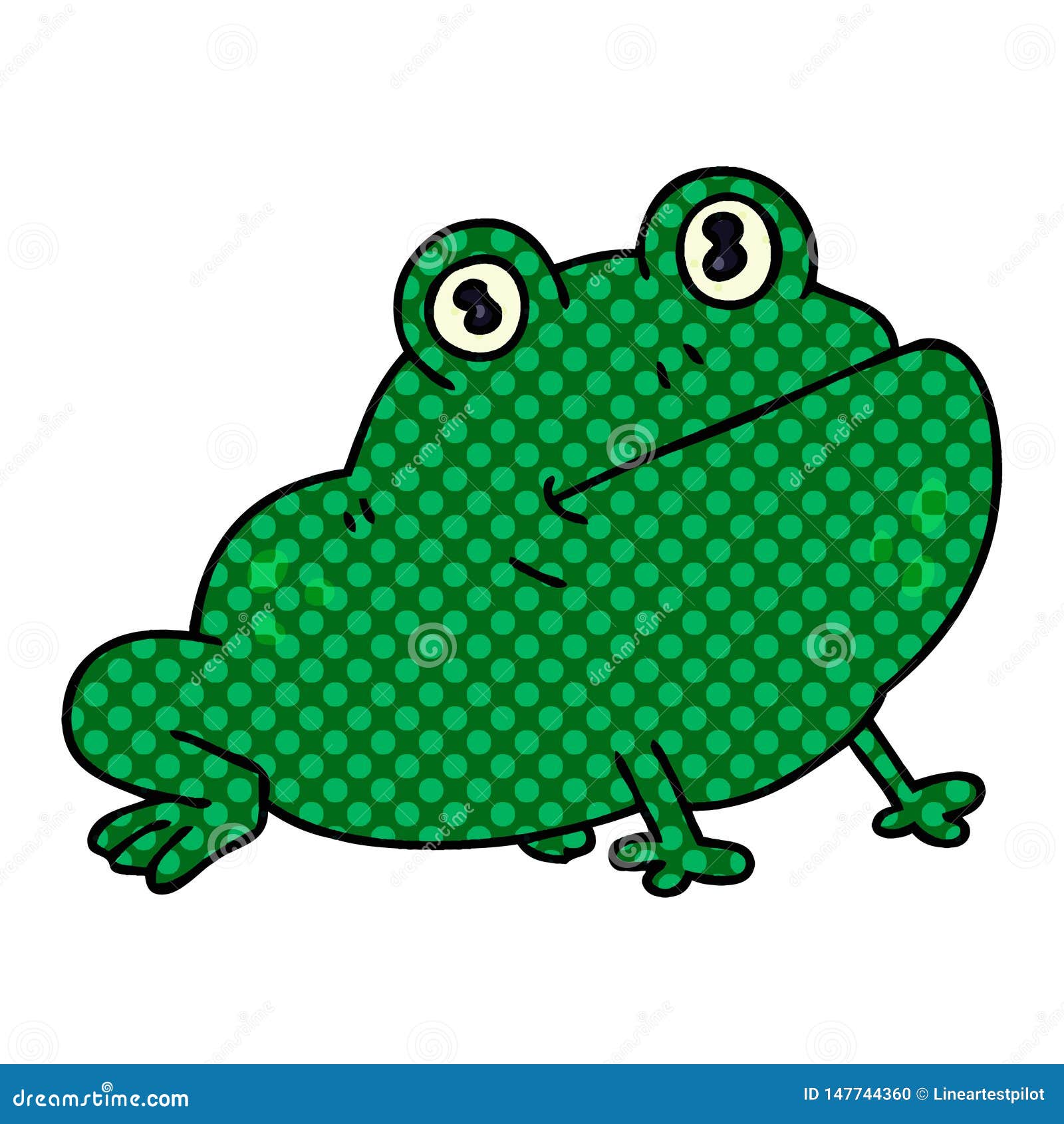 Quirky Comic Book Style Cartoon Frog Stock Vector - Illustration of ...