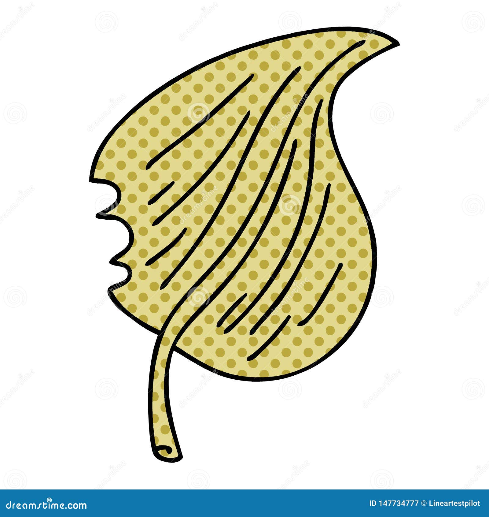 Quirky Comic Book Style Cartoon Munched Leaf Stock Vector ...