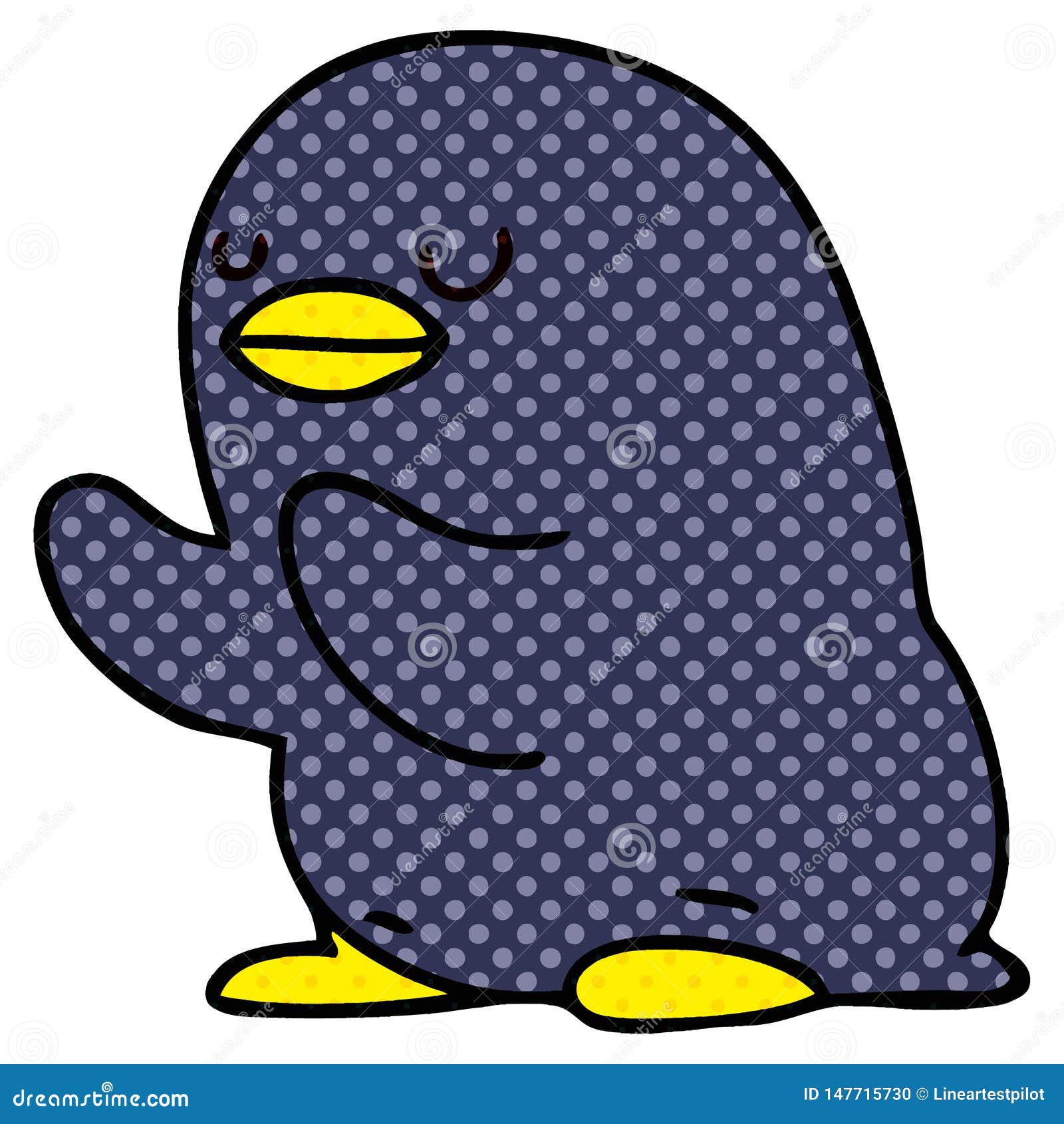 Quirky Comic Book Style Cartoon Penguin Stock Vector - Illustration of ...