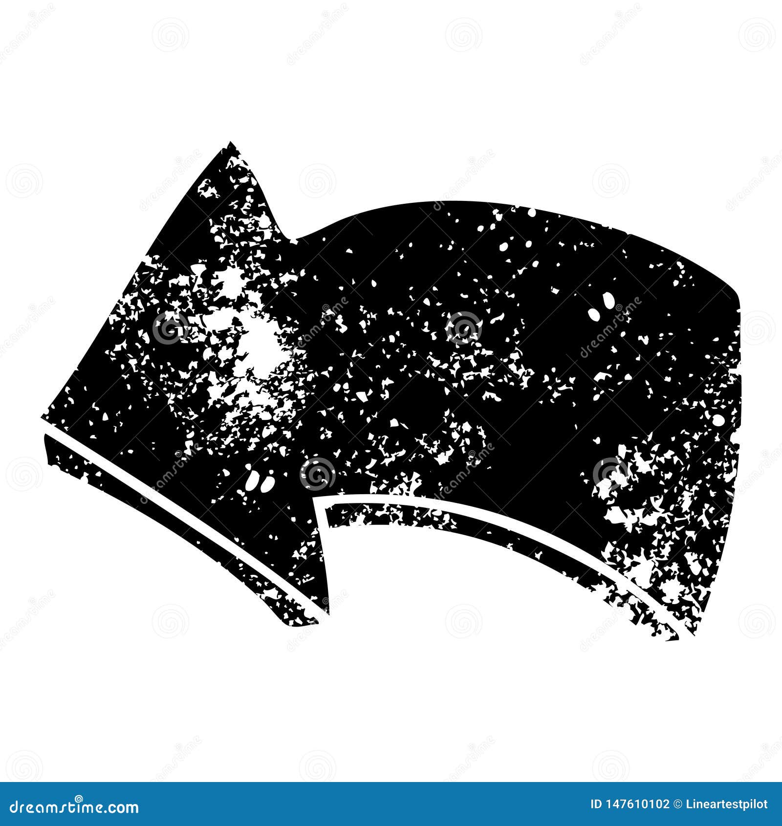 Quirky Distressed Symbol Arrow Stock Vector - Illustration of artwork ...