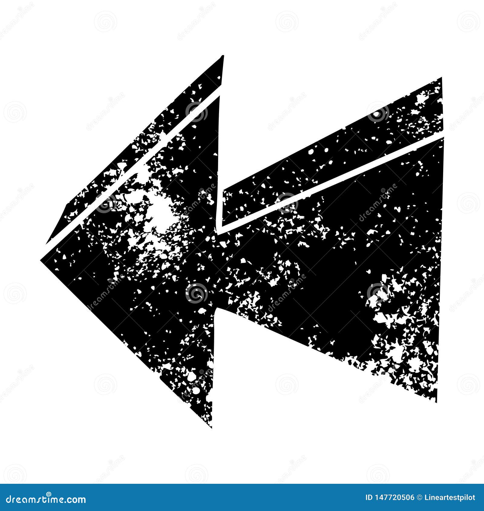 Quirky Distressed Symbol Arrow Stock Vector - Illustration of character ...