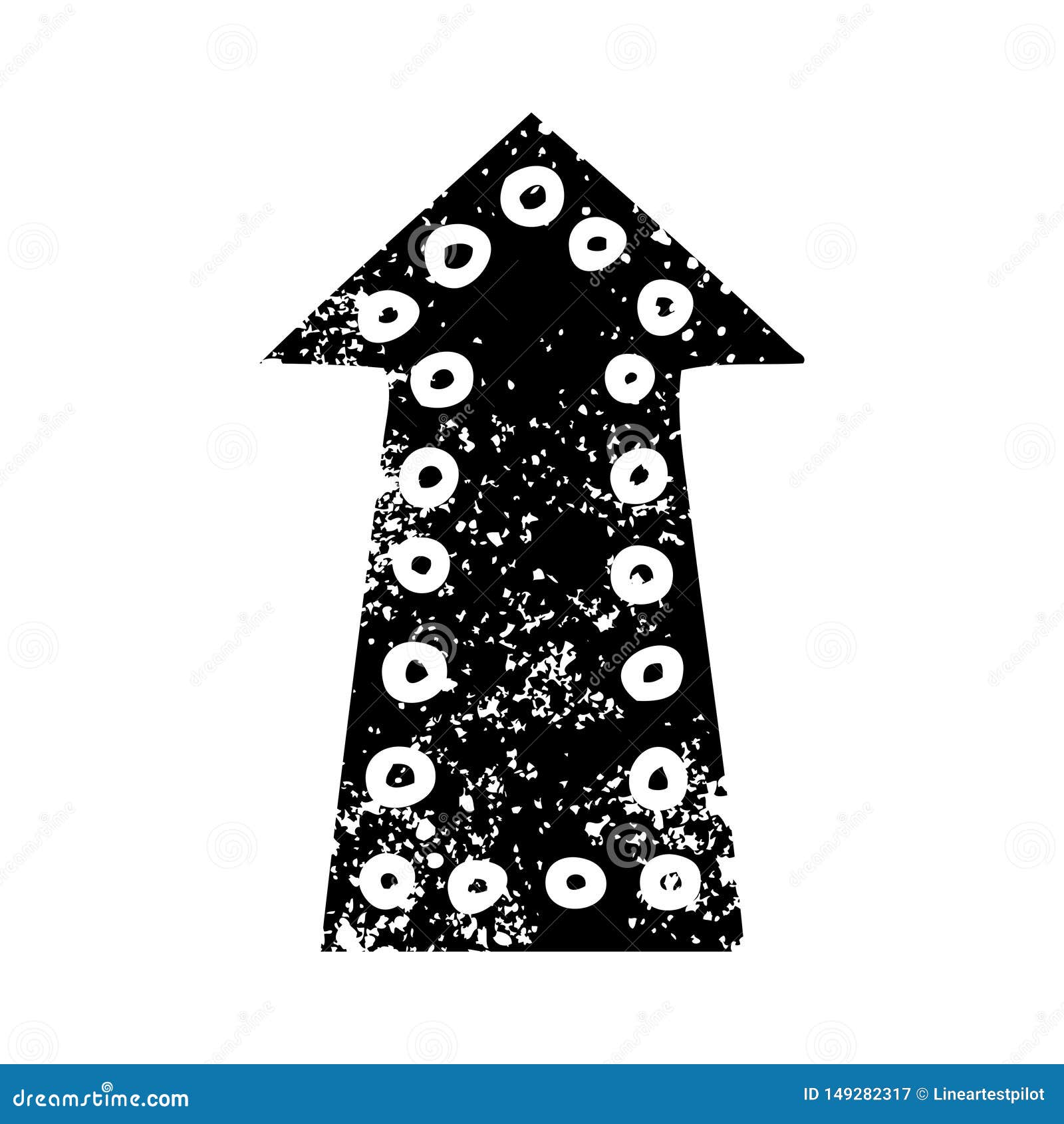 Quirky Distressed Symbol Arrow Stock Vector - Illustration of pointing ...