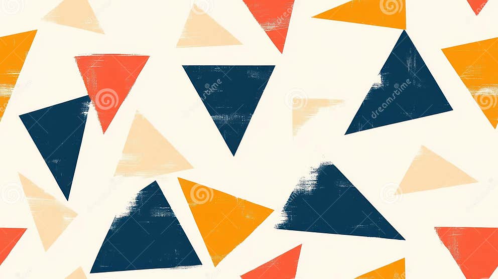 A Quirky Doodle Pattern Featuring Squares, Triangles, and Circles ...