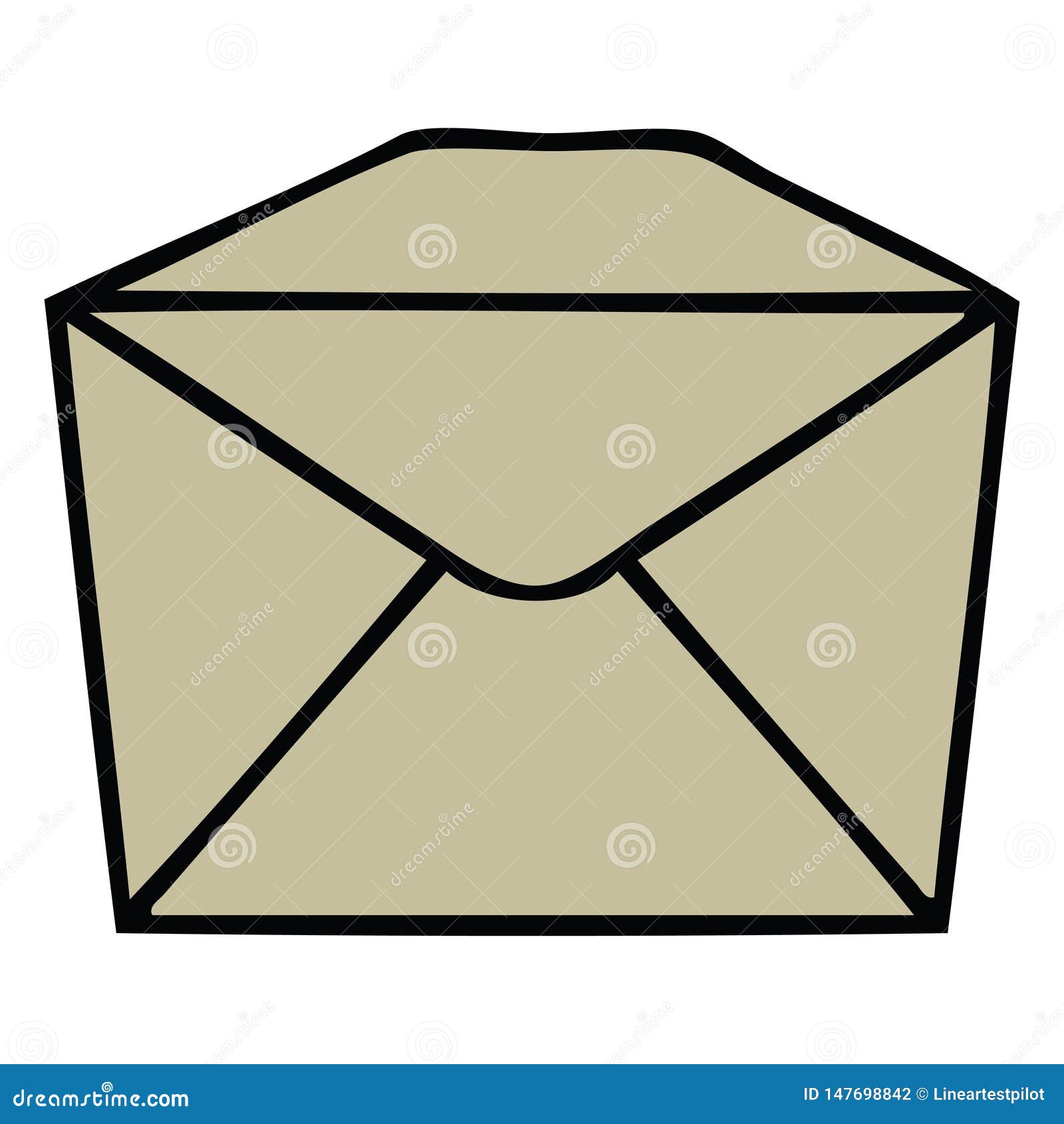 Quirky Hand Drawn Cartoon Parcel Stock Vector - Illustration of crazy ...