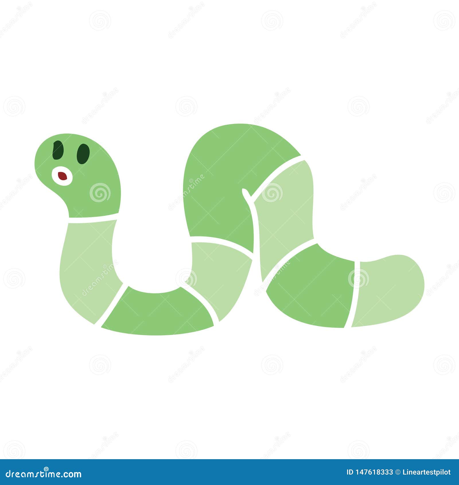 Quirky Hand Drawn Cartoon Snake Stock Vector - Illustration of funny ...