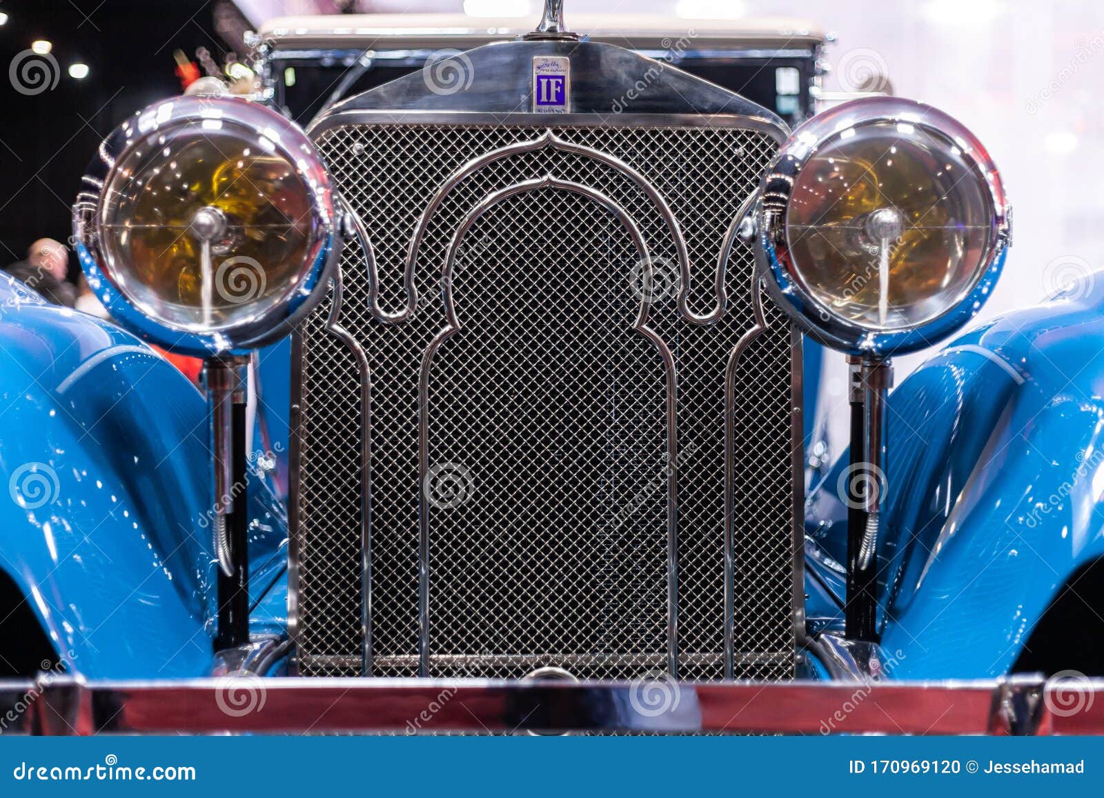 Quirky Interesting Headlights on Front of Classic Car Editorial Image ...