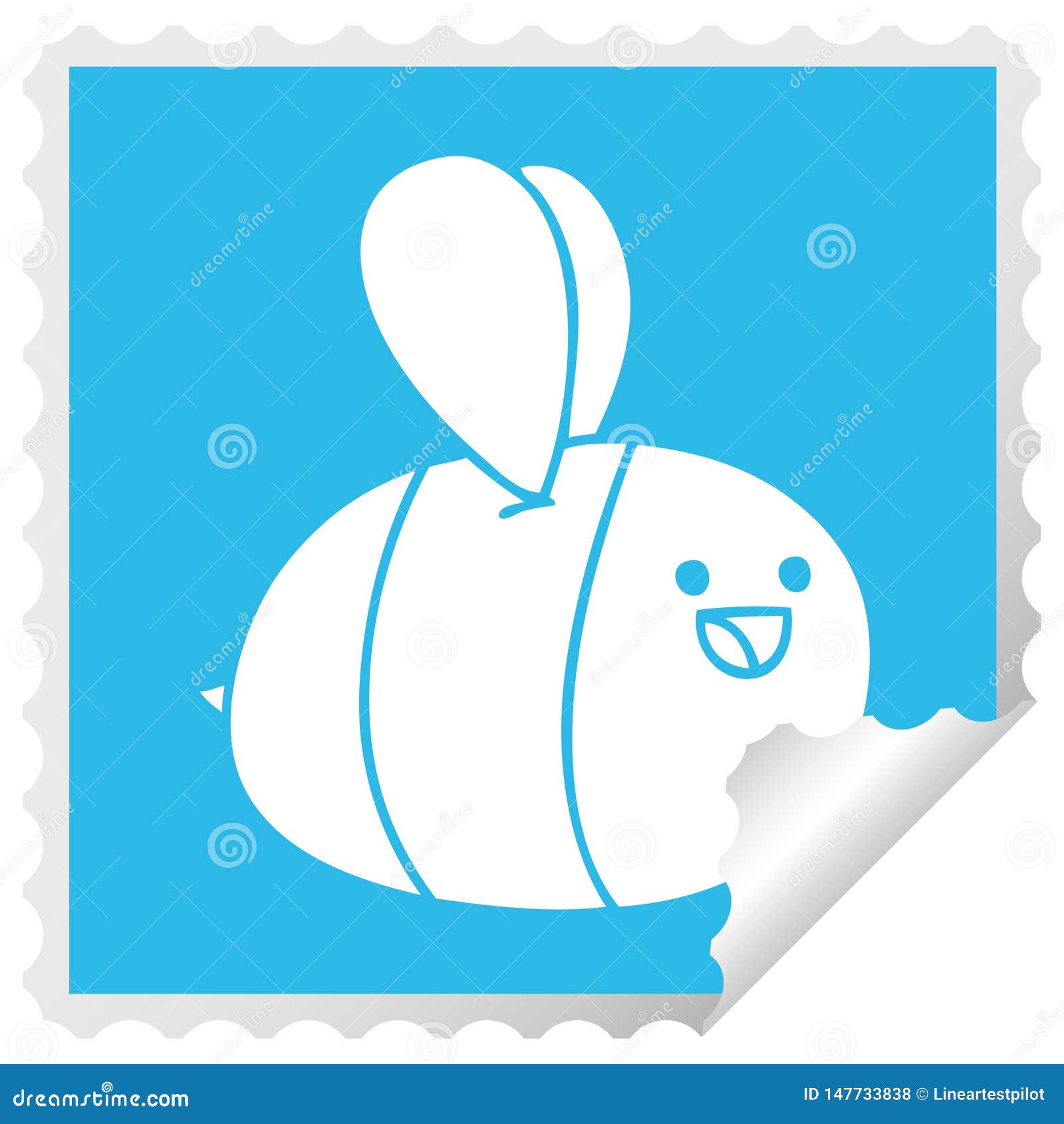 Quirky Square Peeling Sticker Cartoon Bumblebee Stock Vector ... Quirky Square Peeling Sticker Cartoon Bumblebee Stock Vector ...