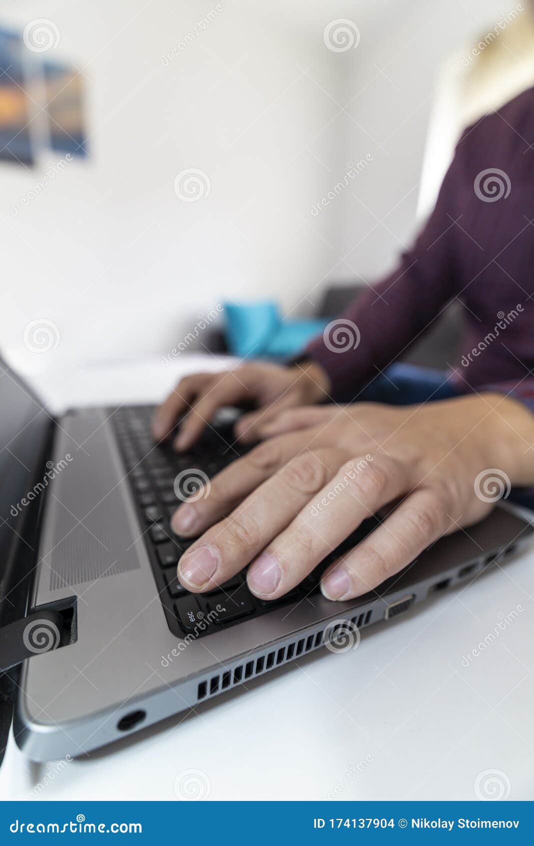 Quit Concept. Pressing the Escape Button on a Laptop Stock Photo ...