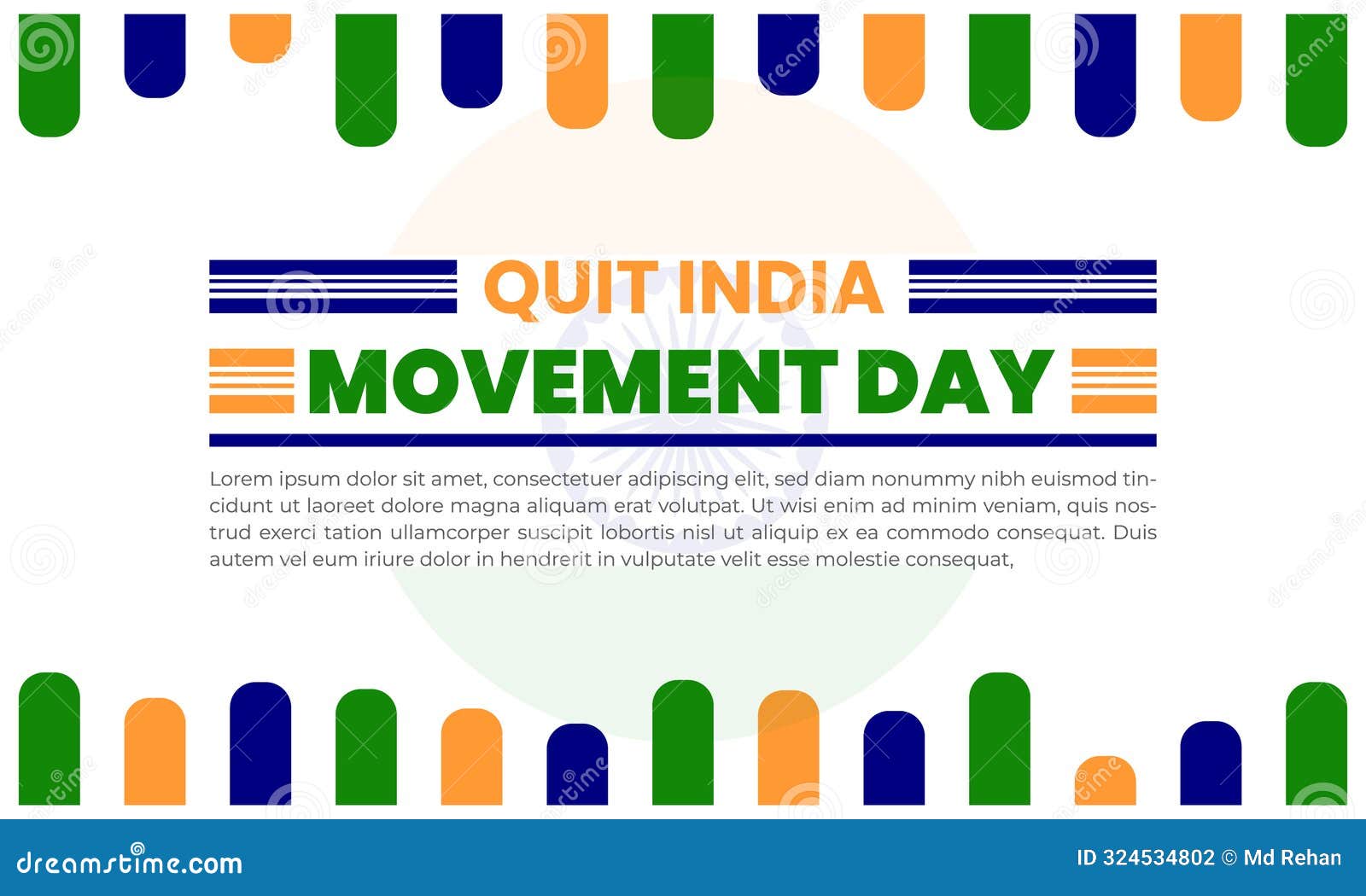 Quit India Movement Day Design Templet Stock Illustration ...
