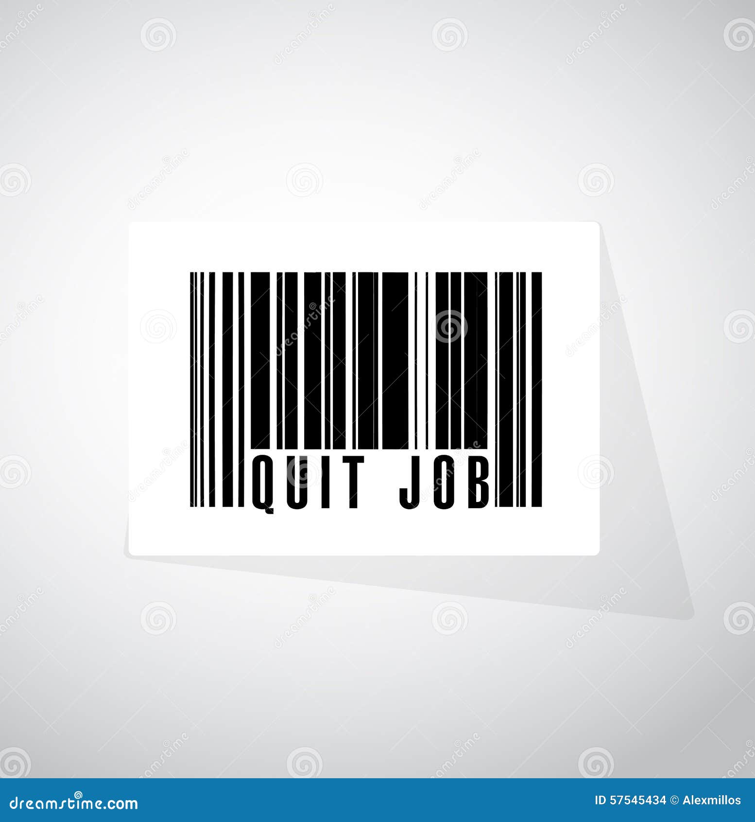 Quit Job Barcode Sign Concept Stock Illustration - Illustration of ...
