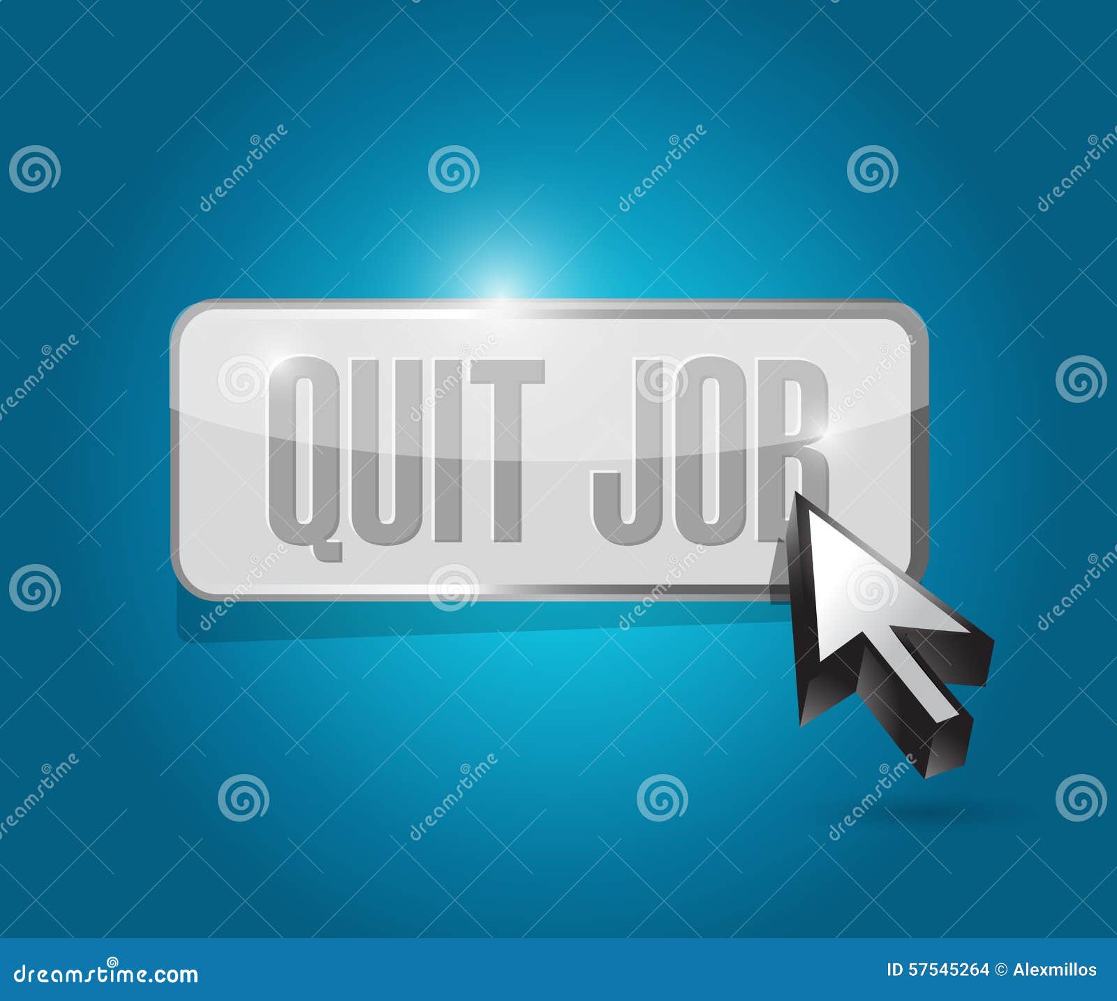 Quit Job Button Sign Concept Stock Illustration - Illustration of ...