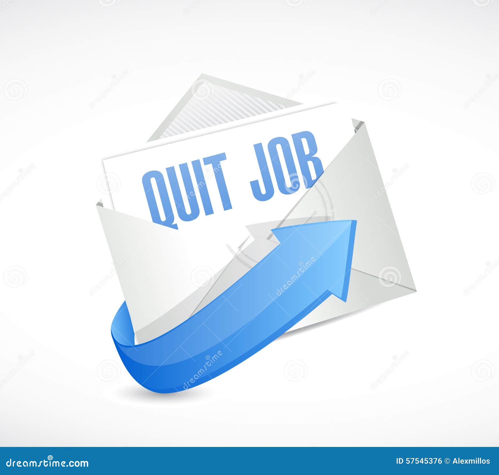 Quit Job Email Sign Concept Stock Illustration - Illustration of ...